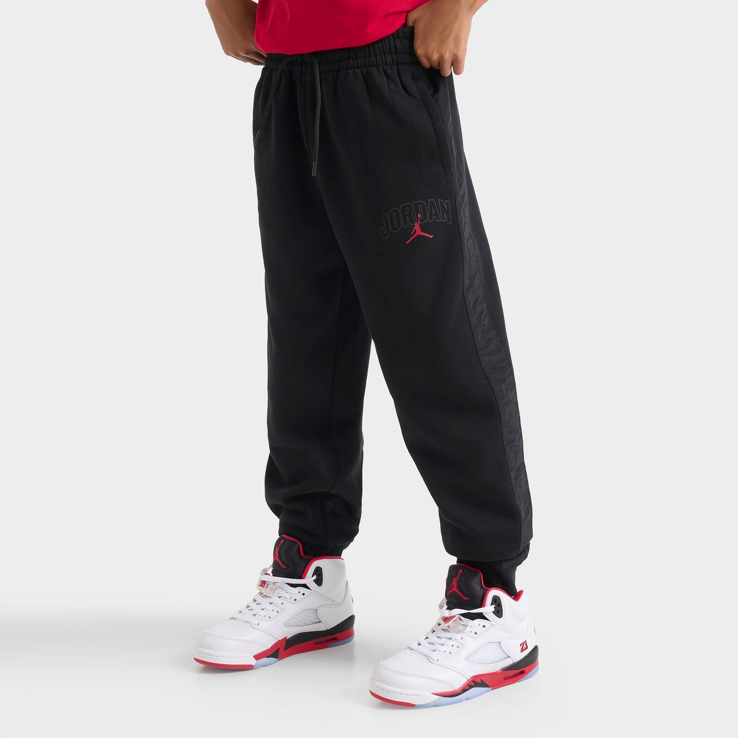 Click here for Jordan Big Kids Fleece Ripstop Jogger Pants in Bla... prices
