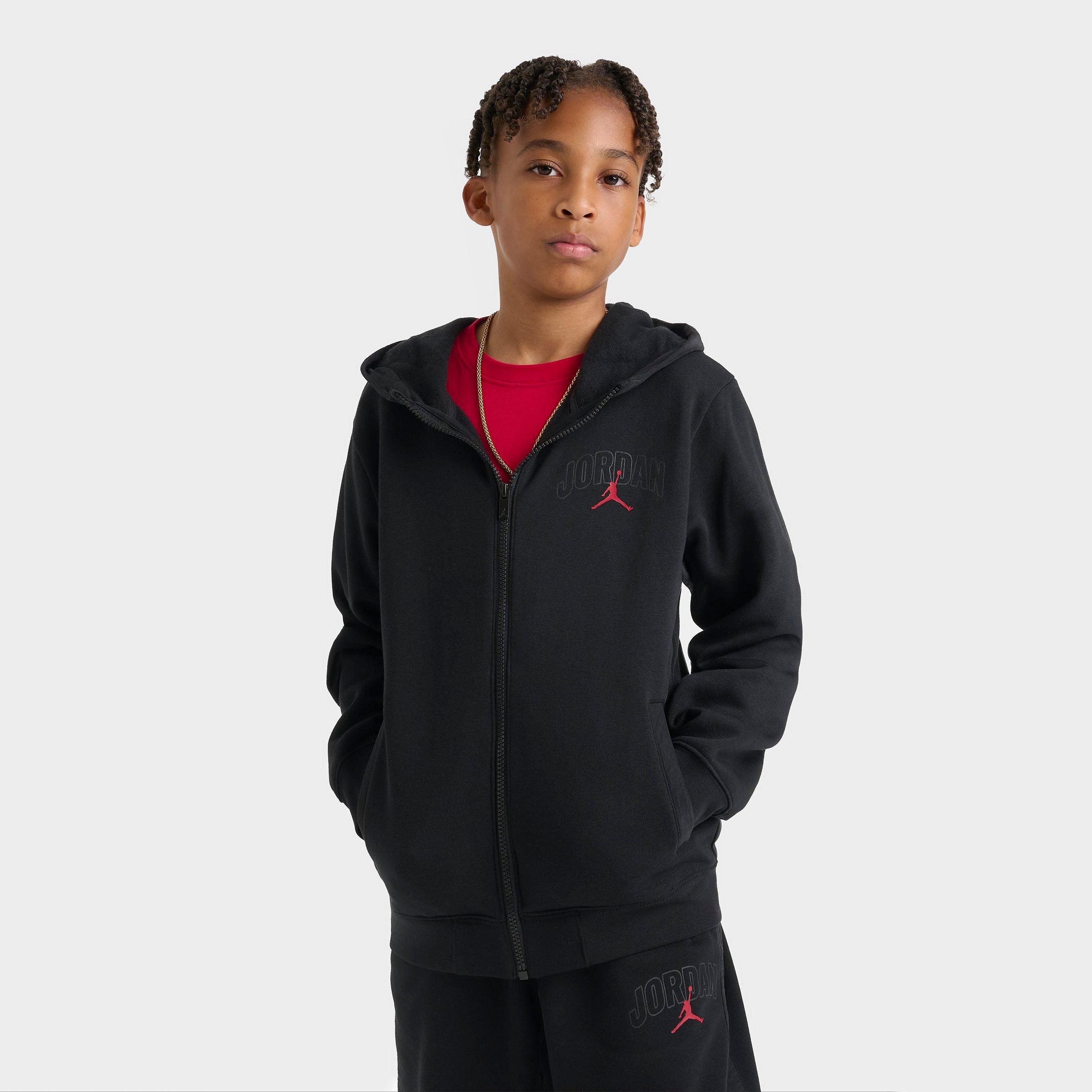 Click here for Jordan Big Kids Fleece Ripstop Full-Zip Hoodie in... prices