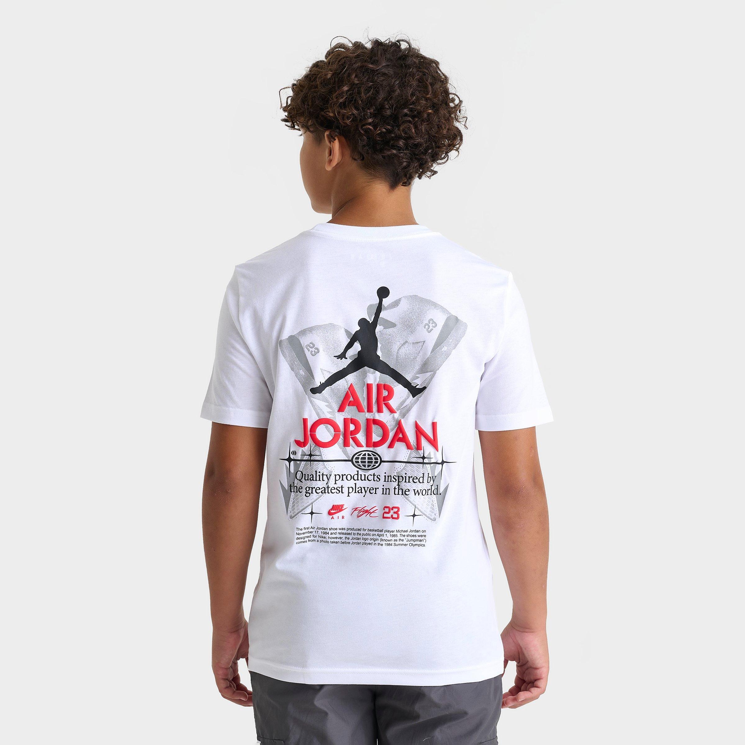Click here for Jordan Big Kids AJ5 Fire Tour T-Shirt in White/Bla... prices