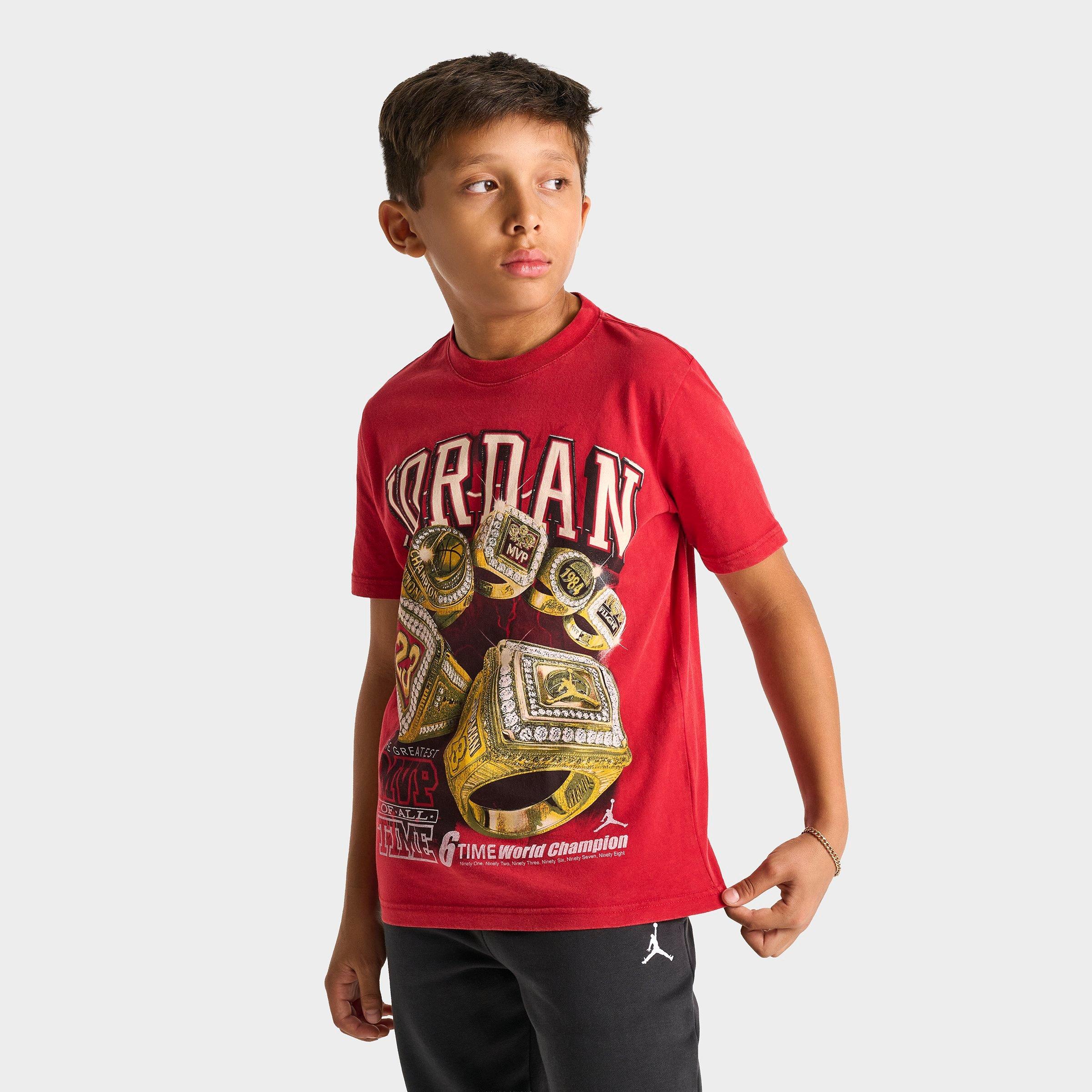 Click here for Jordan Boys 8-18 Rings Graphic Print T-Shirt - Gym... prices