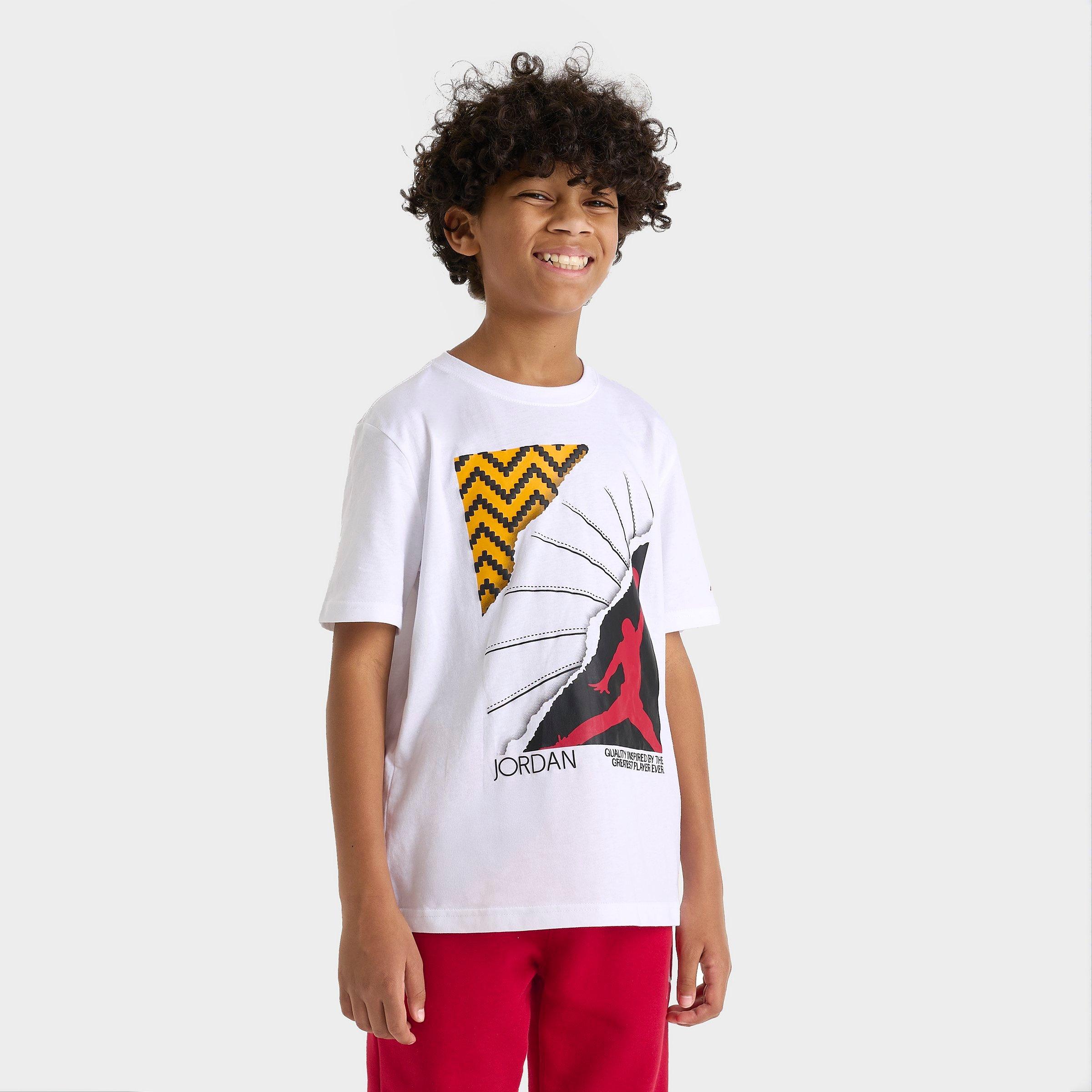 Click here for Jordan Big Kids AJ12 Taxi Retro T-Shirt in White S... prices