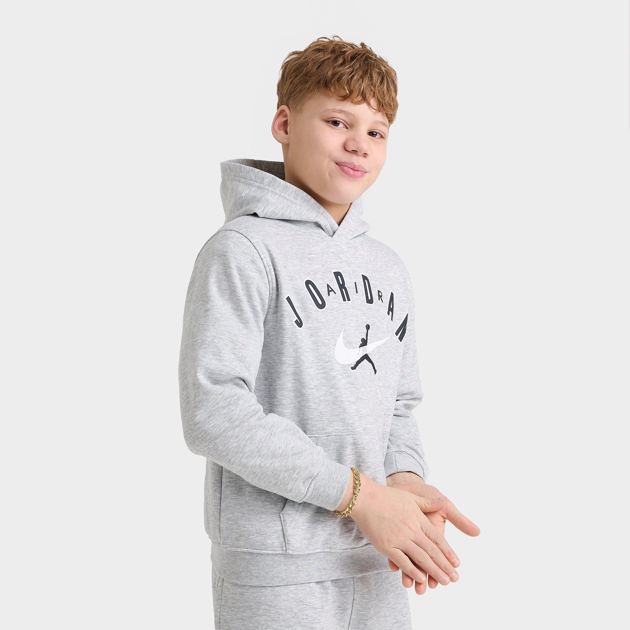 Click here for Jordan Big Kids Jumpman Pullover Hoodie in Light G... prices