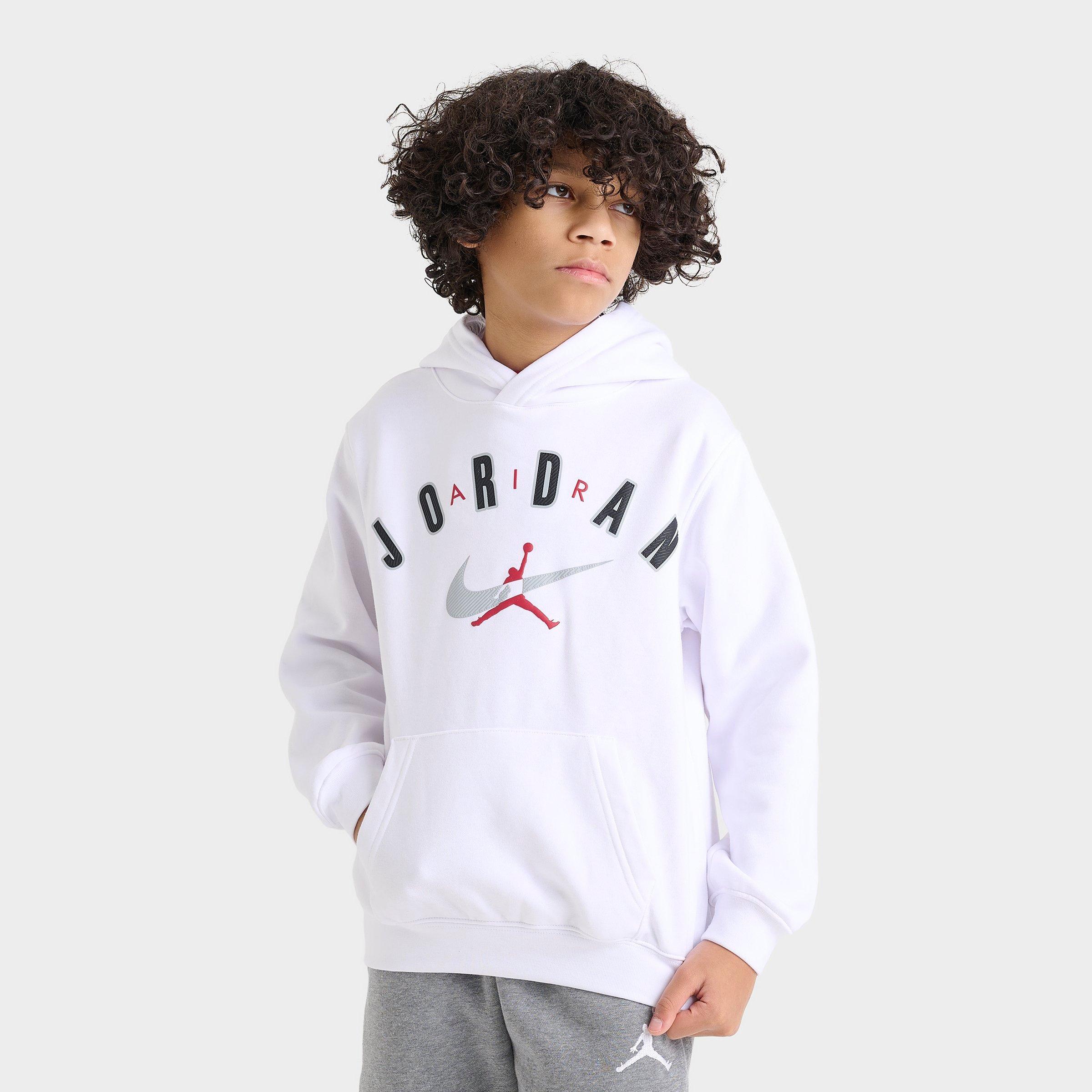 Click here for Jordan Big Kids Jumpman Pullover Hoodie in White S... prices