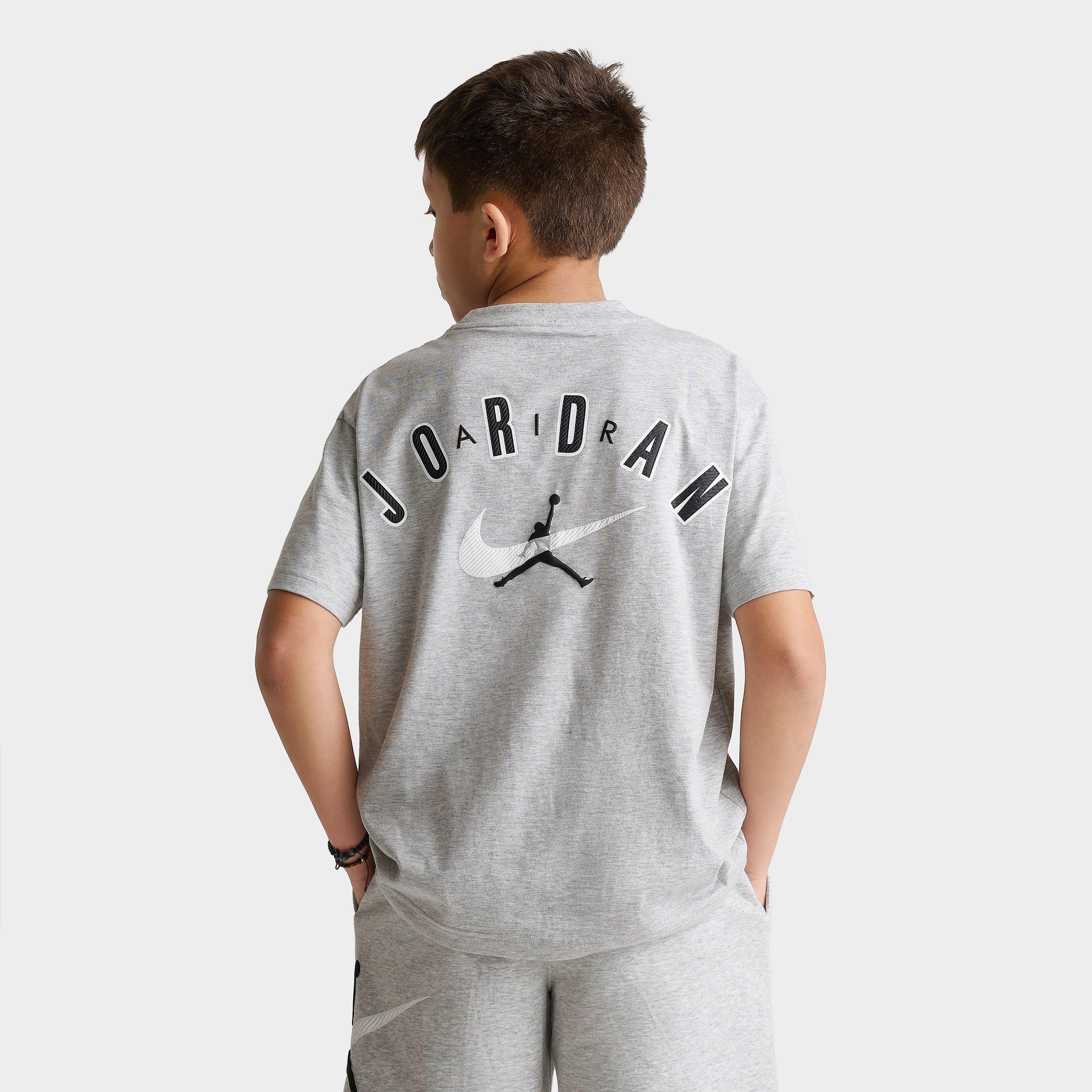 Click here for Jordan Big Kids Brooklyn Swoosh Logo T-Shirt in Li... prices