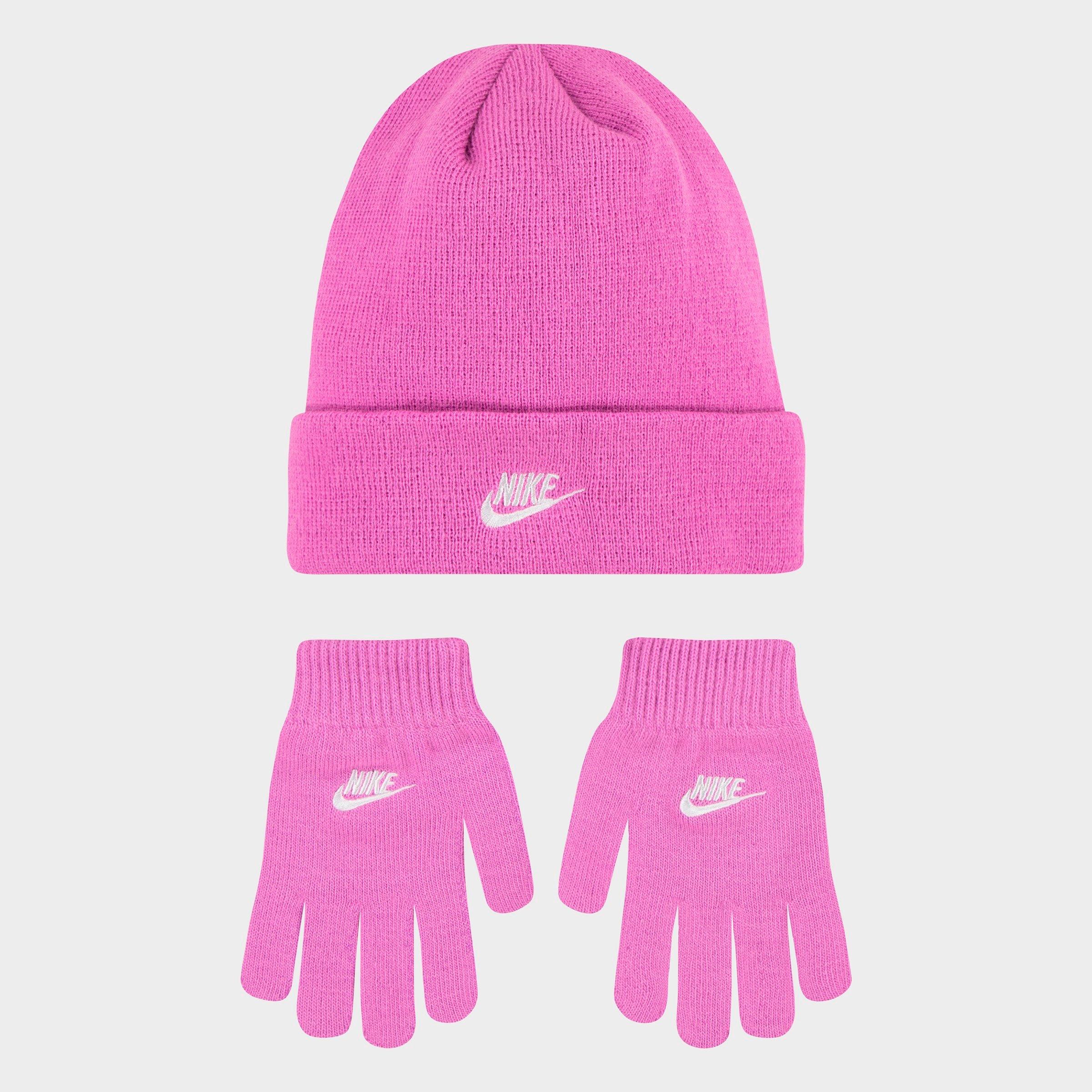 Click here for Nike Kids Futura Beanie Hat and Gloves Set in Pink... prices