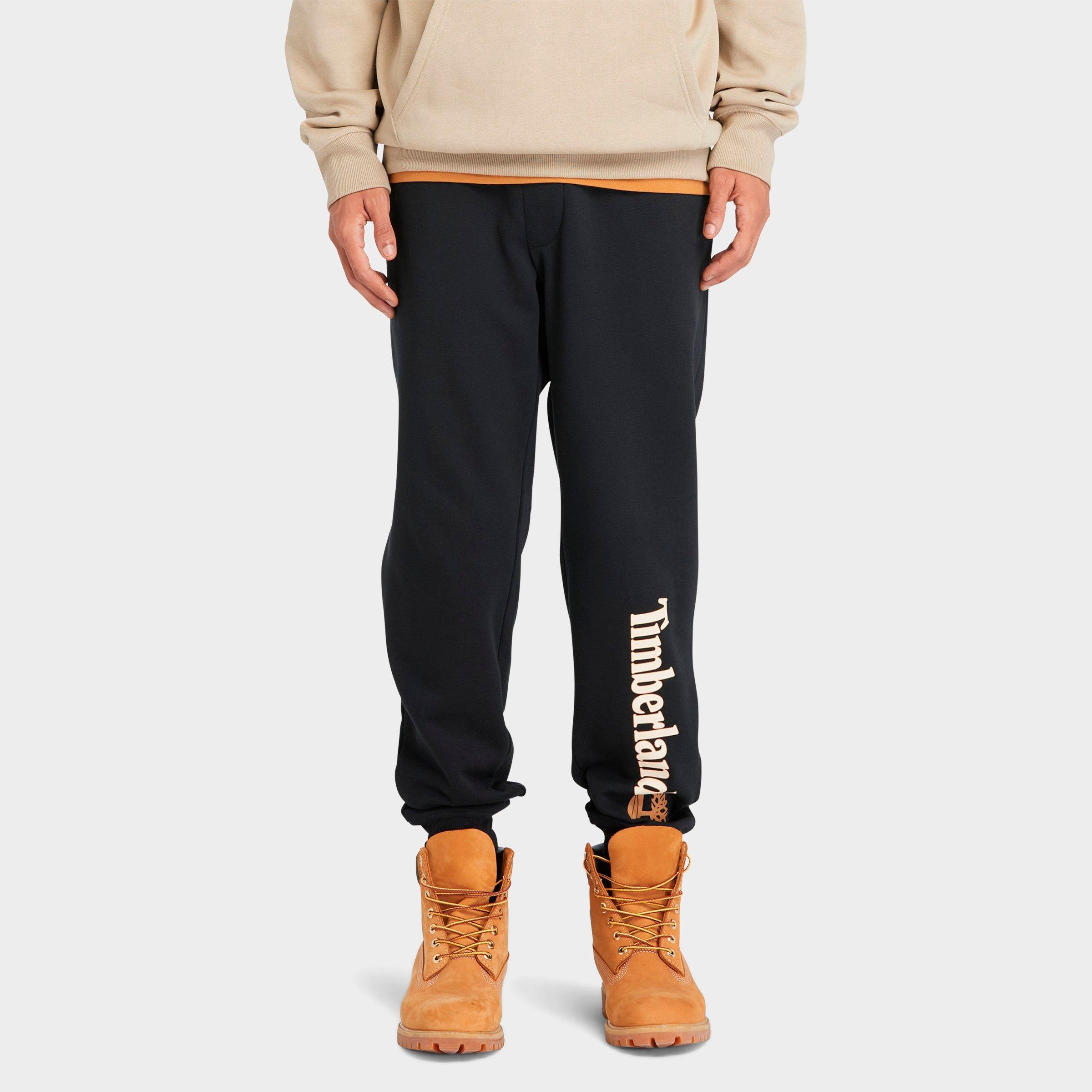 Click here for Timberland Mens Linear Logo Sweatpants in Black Si... prices