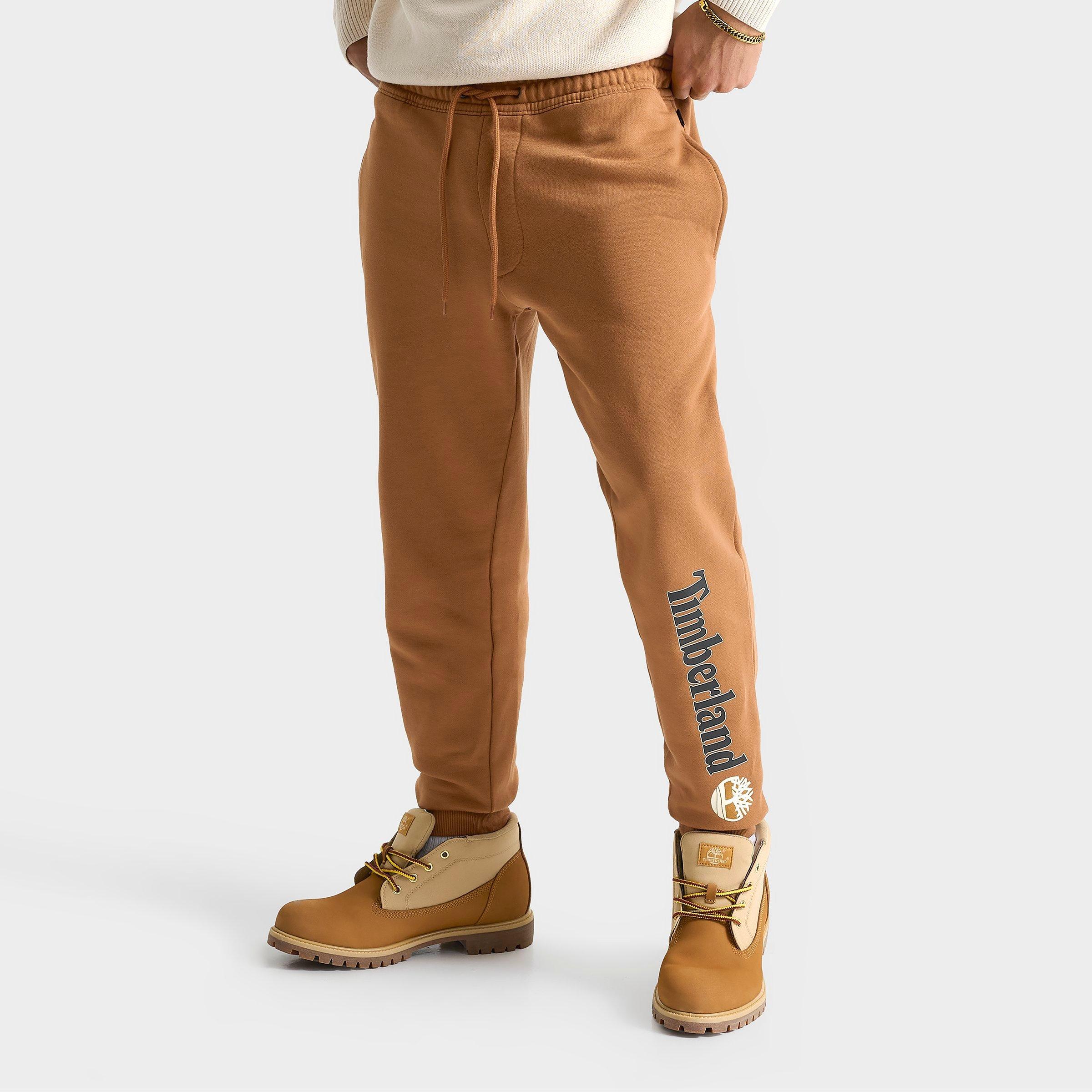 Click here for Timberland Mens Linear Logo Sweatpants in Wheat Si... prices