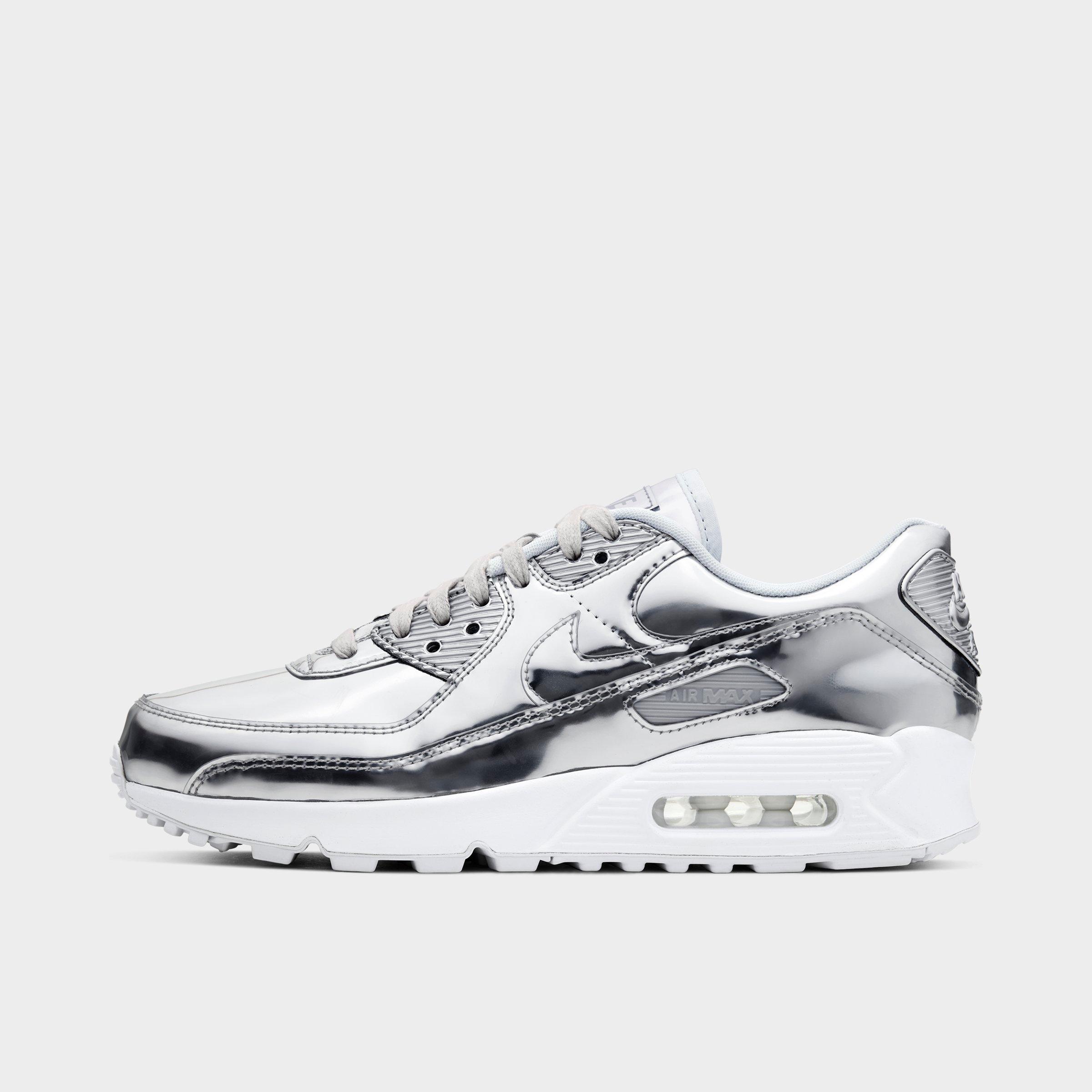 Click here for Nike Womens Air Max 90 SP Casual Shoes in Chrome/P... prices