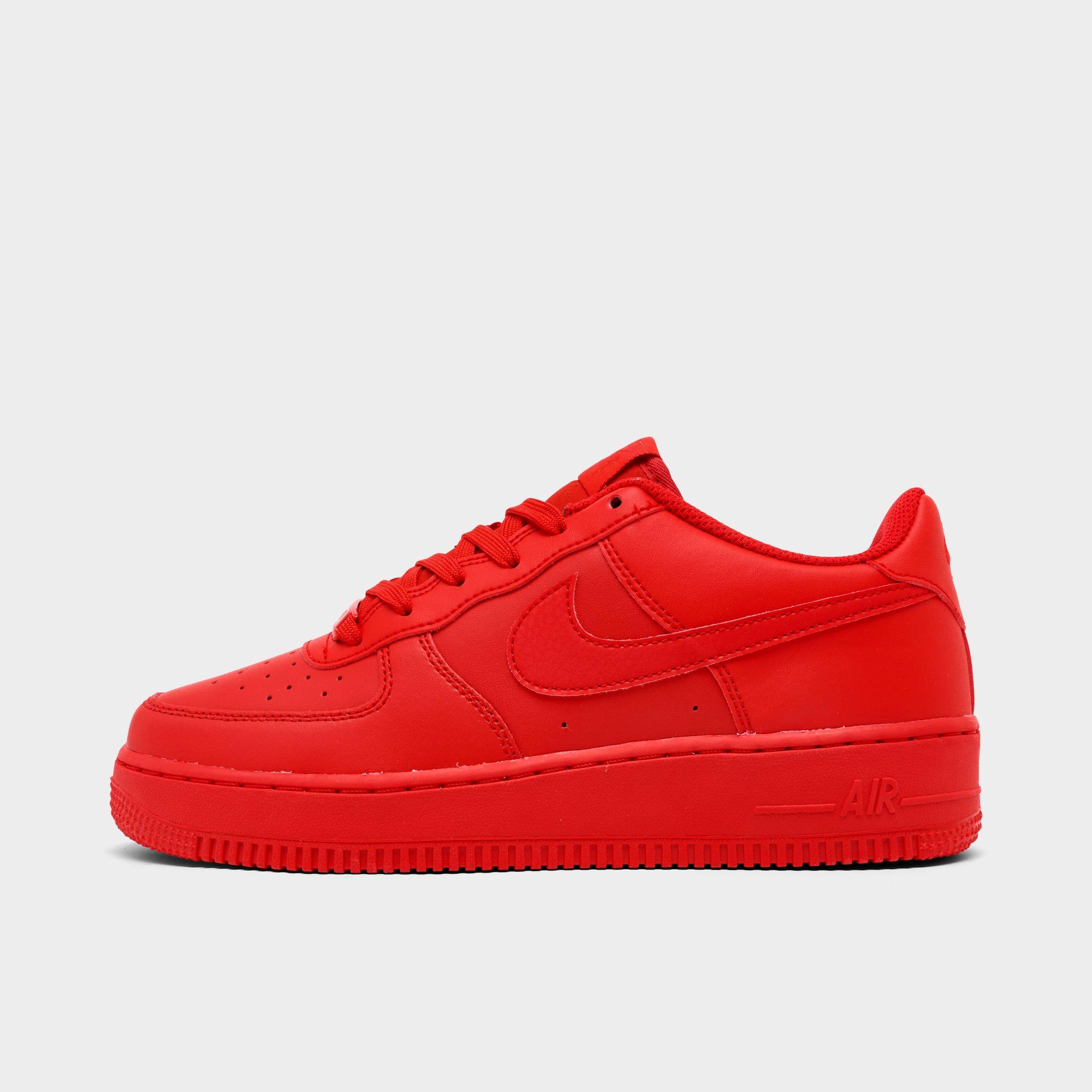 Click here for Nike Big Kids Air Force 1 Low Casual Shoes in Red... prices