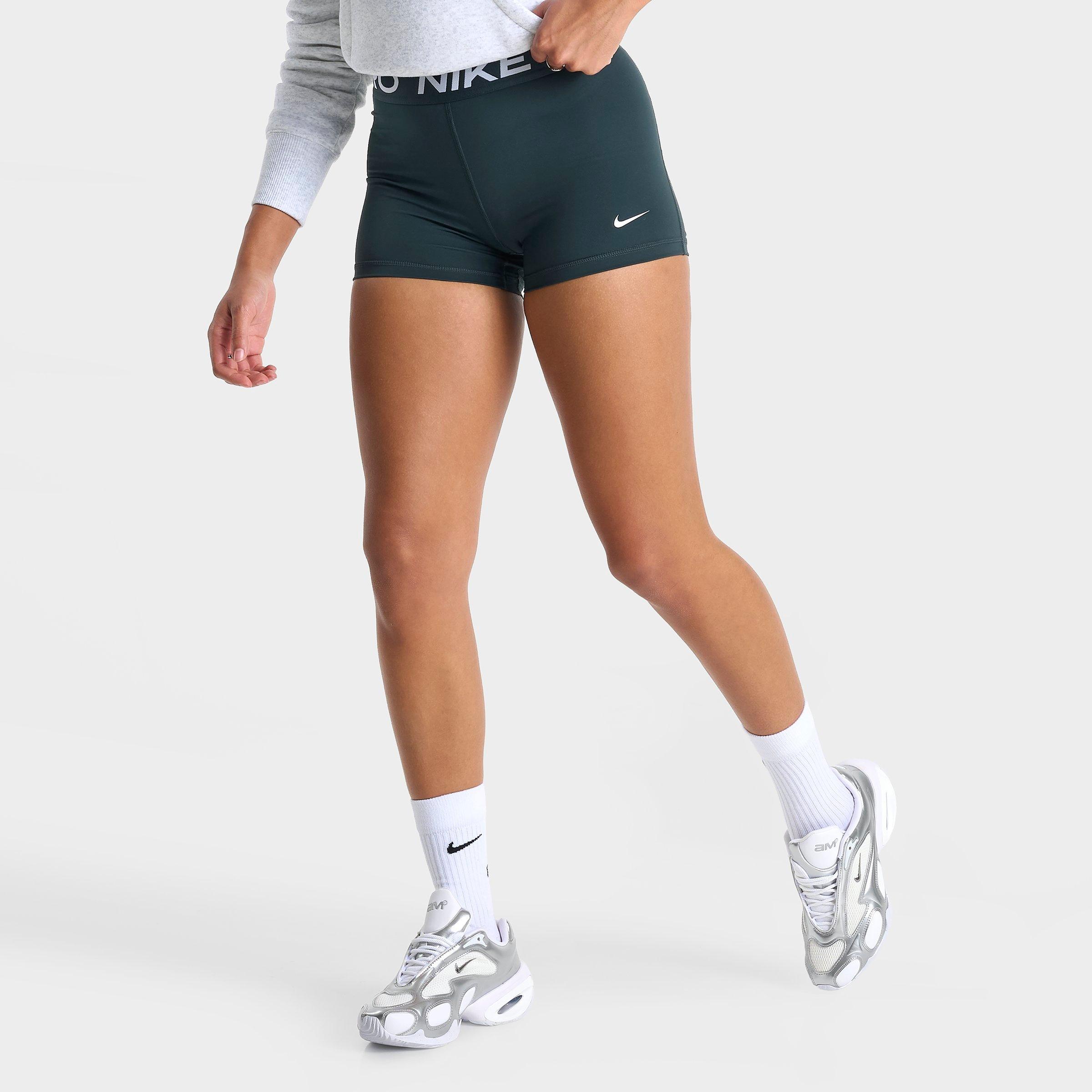 Click here for Nike Pro Womens 3 Shorts - Seaweed/white prices