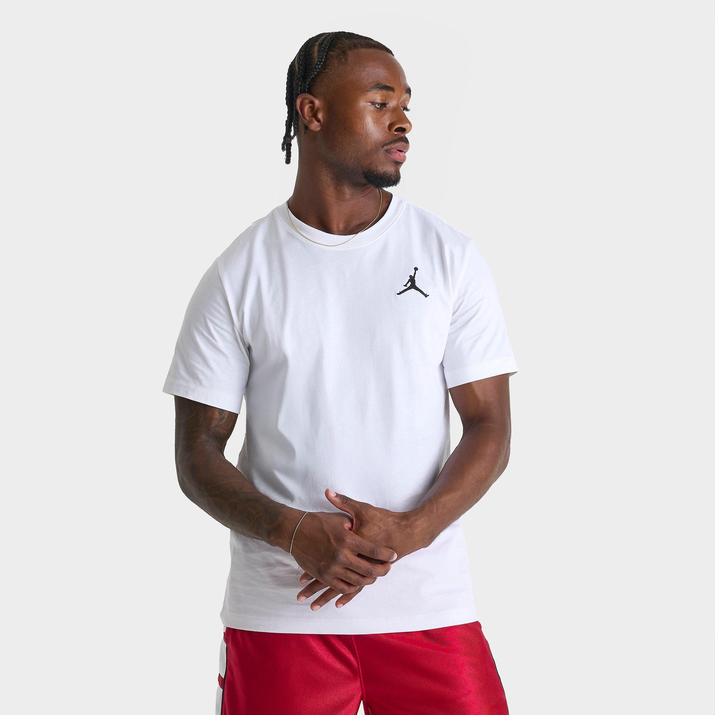 Click here for Jordan Mens Jumpman Embroidered Logo T-Shirt in Wh... prices