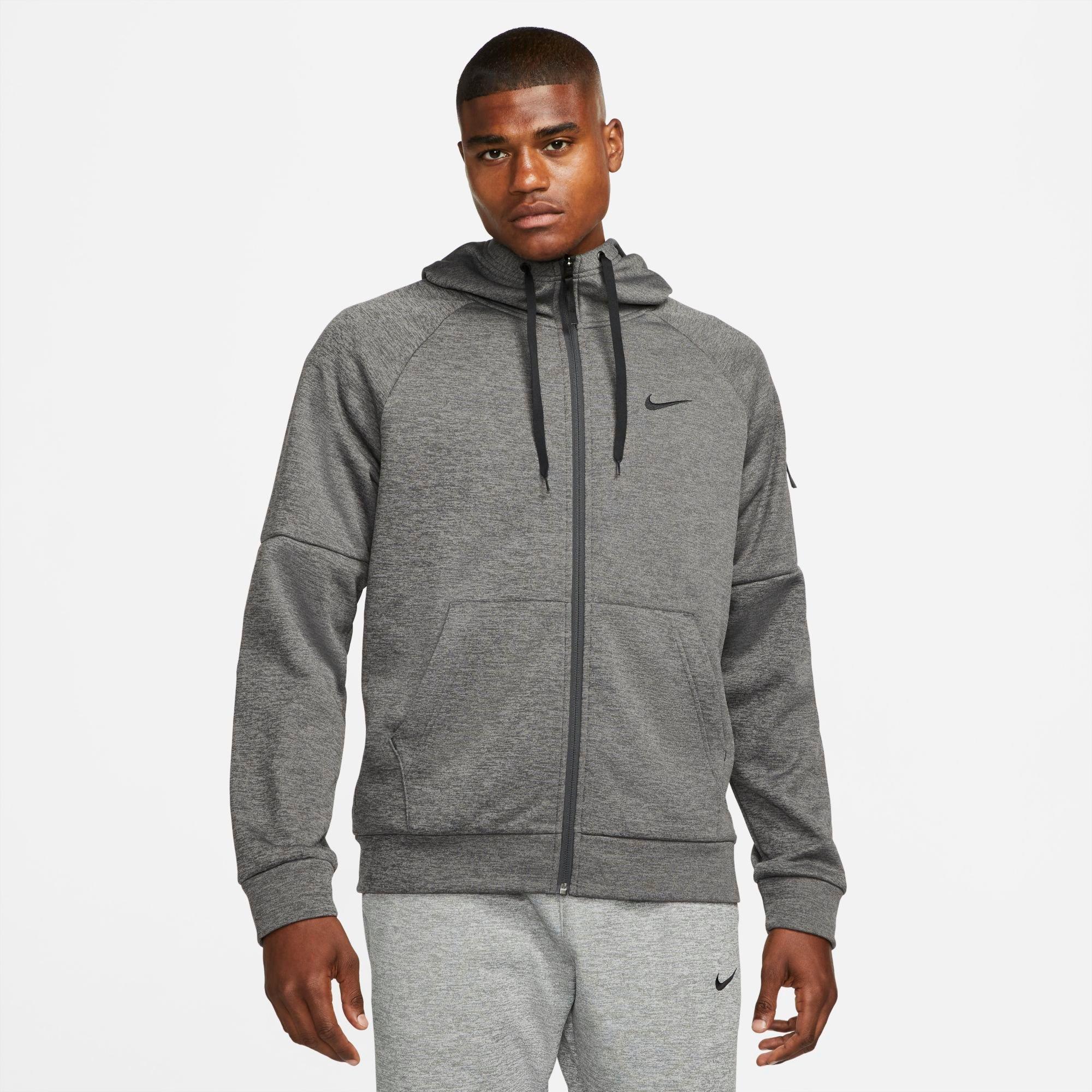 Click here for Nike Mens Therma-FIT Full-Zip Hoodie in Charcoal H... prices