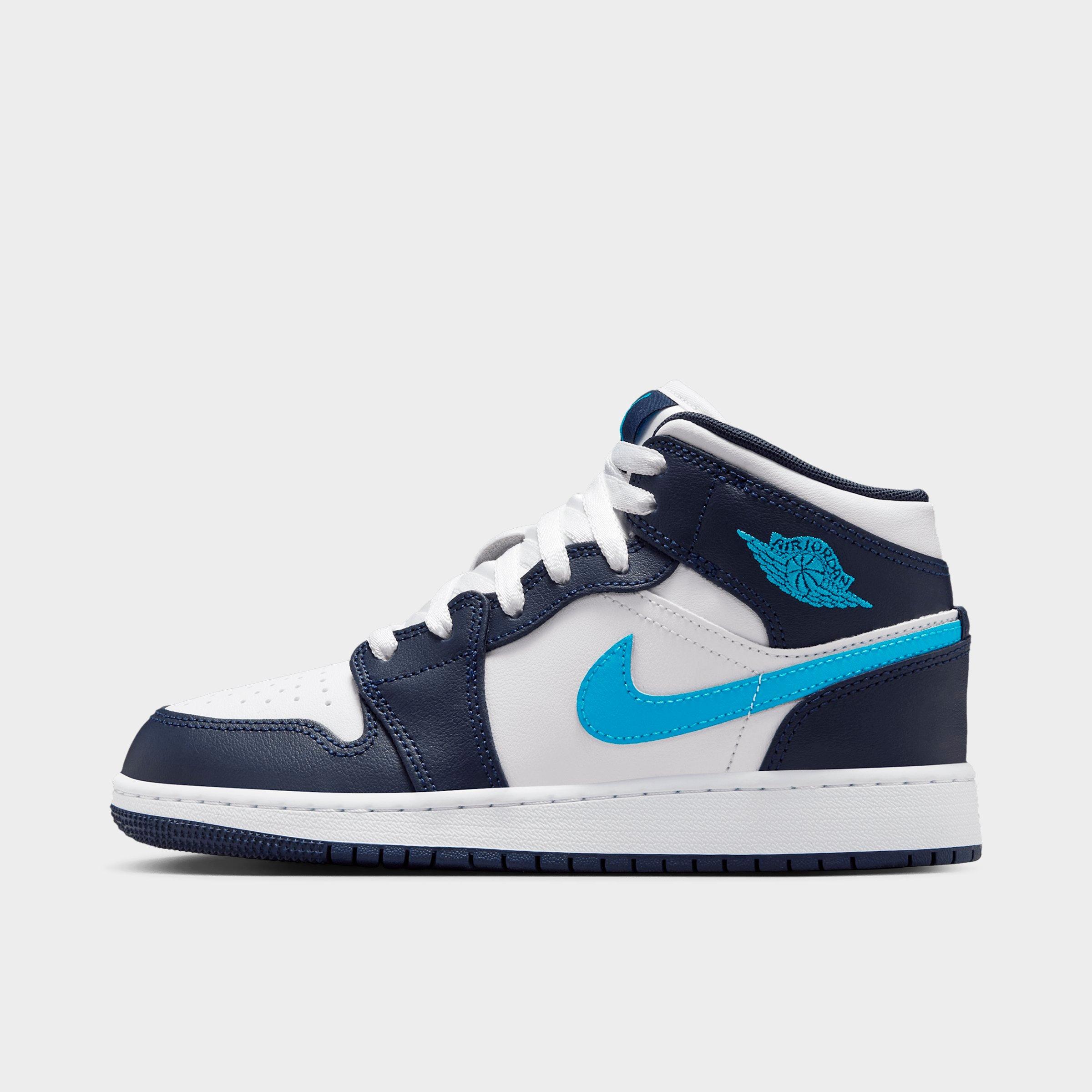 Click here for Jordan Big Kids Air Retro 1 Mid Casual Shoes in Ob... prices