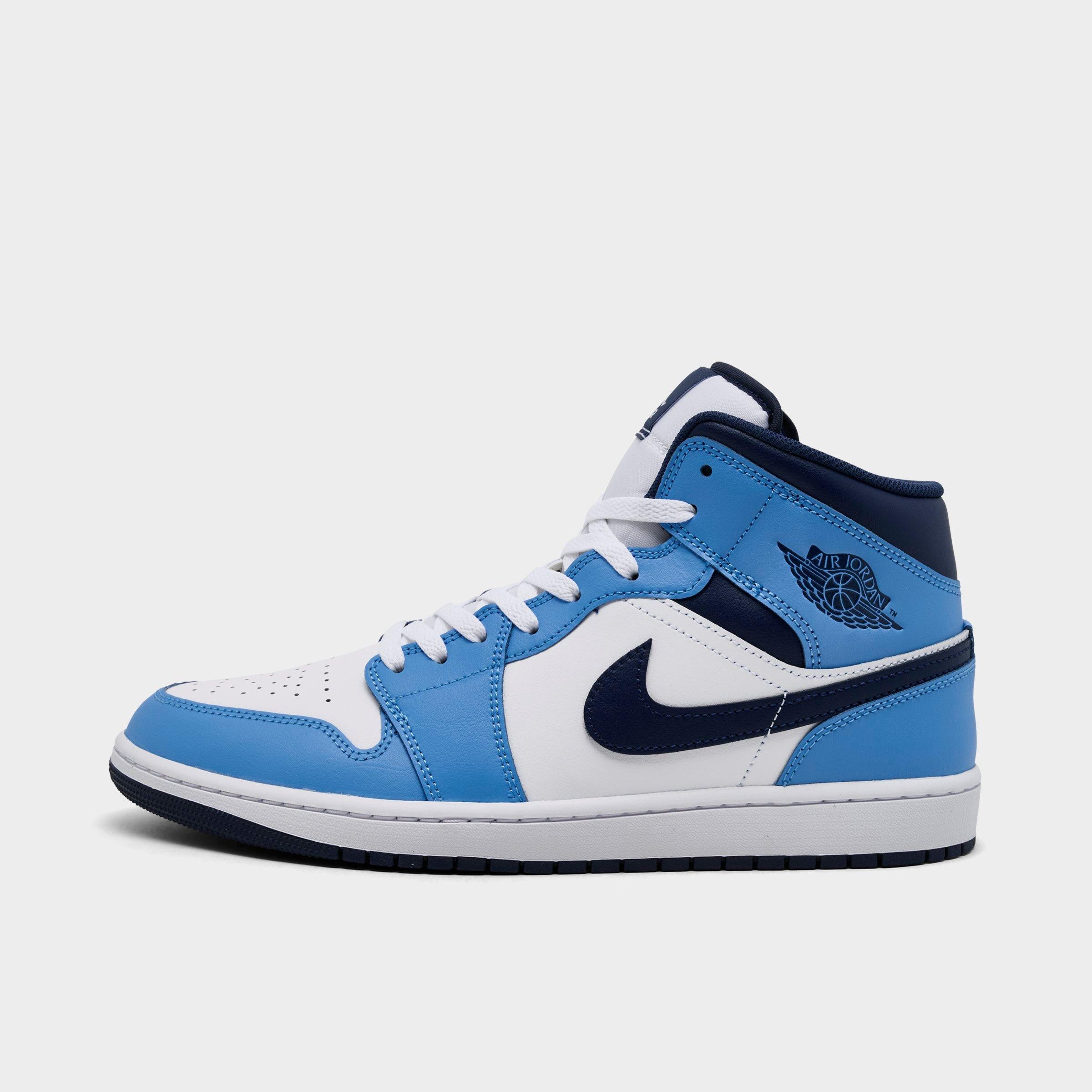 Click here for Jordan Mens Air Retro 1 Mid Casual Shoes in Univer... prices