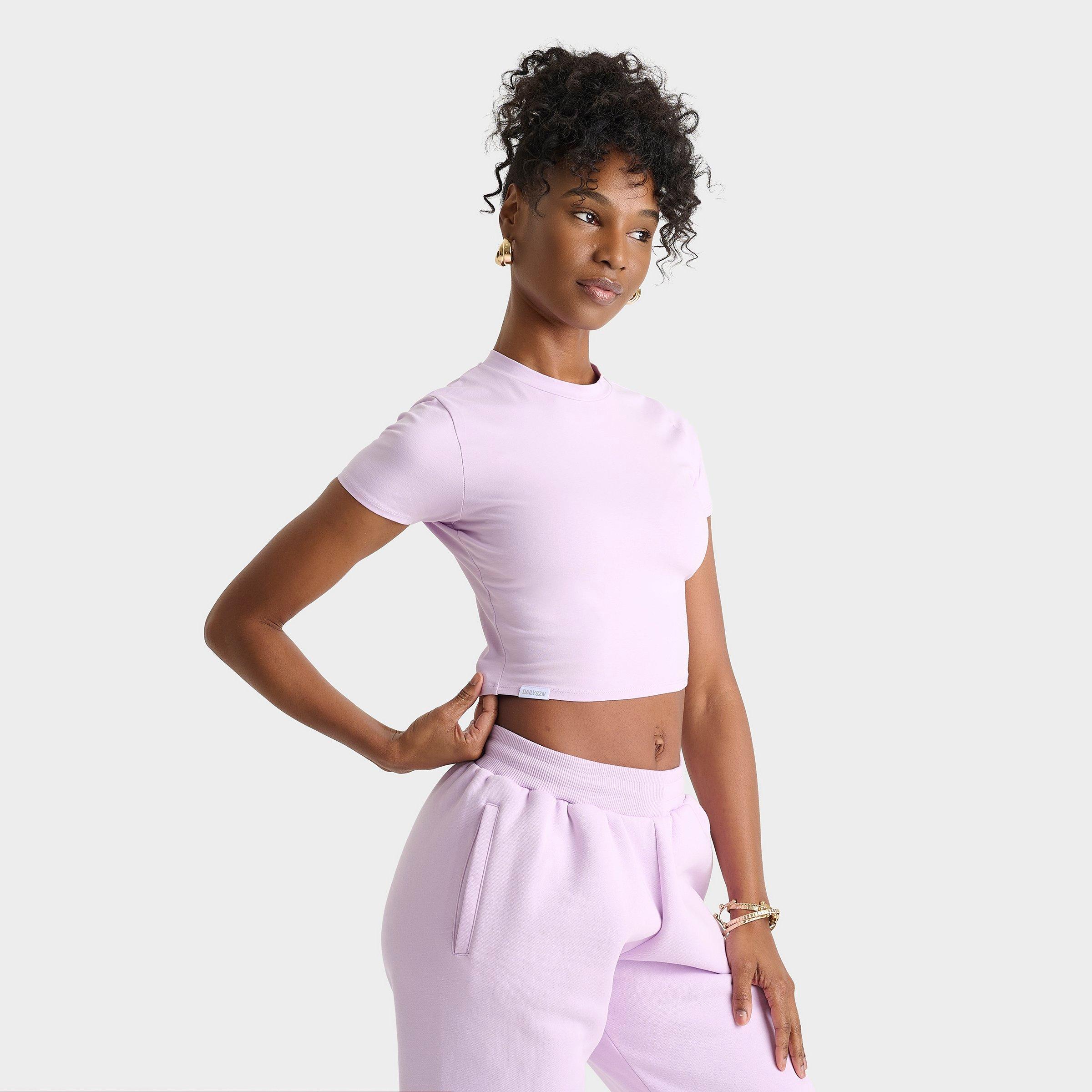 Click here for DAILYSZN Womens Baby T-Shirt in Lilac Size: XS prices