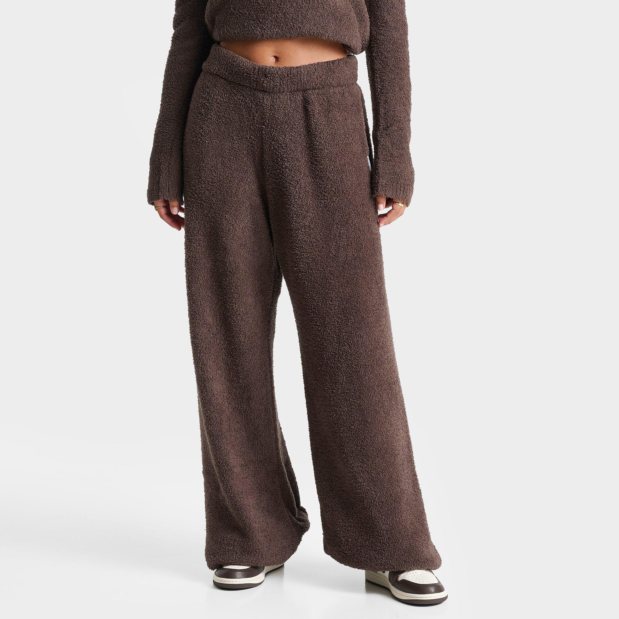 Click here for DAILYSZN Womens Cozy Wide Leg Pants in Chocolate B... prices