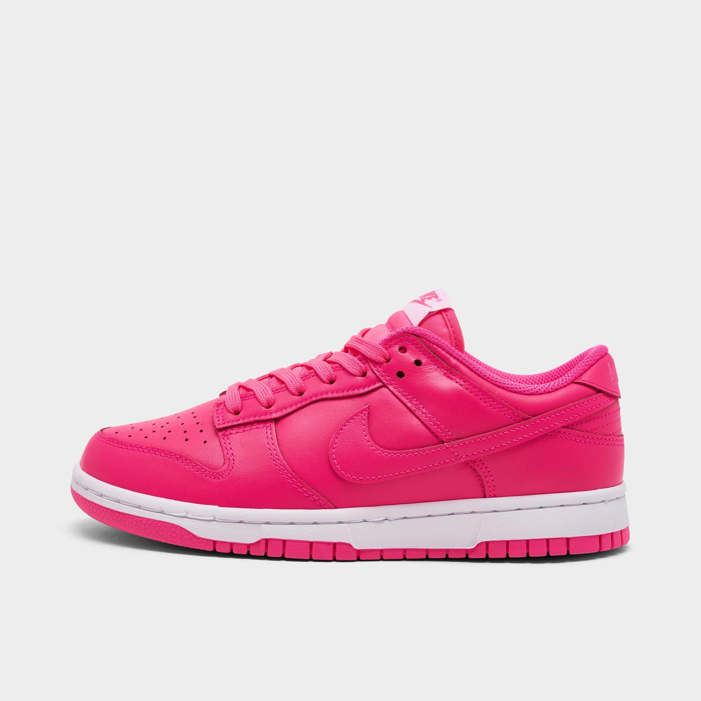 Click here for Nike Womens Dunk Low Casual Shoes in Hyper Pink/Wh... prices