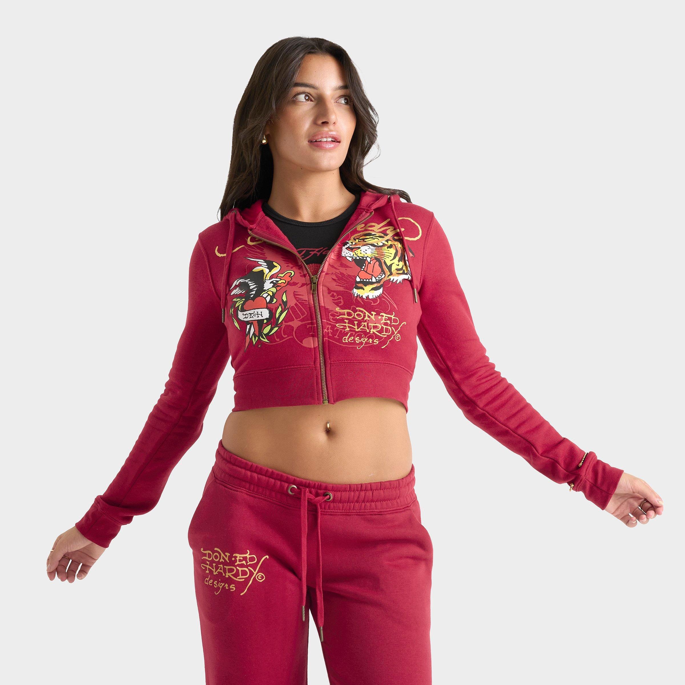 Click here for Ed Hardy Womens Eagle Tiger Fleece Full-Zip Hoodie... prices