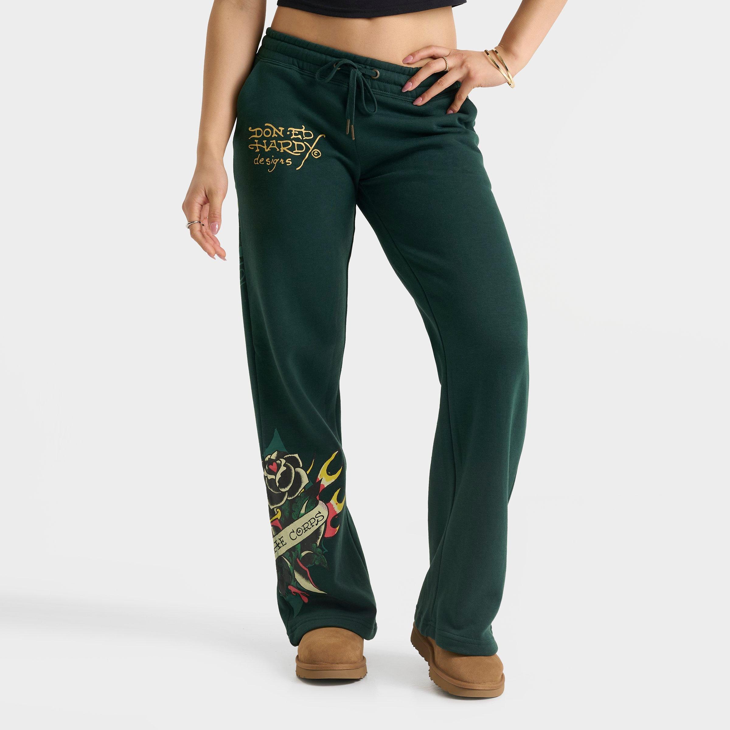 Click here for Ed Hardy Womens Sacred Heart Fleece Jogger Pants i... prices