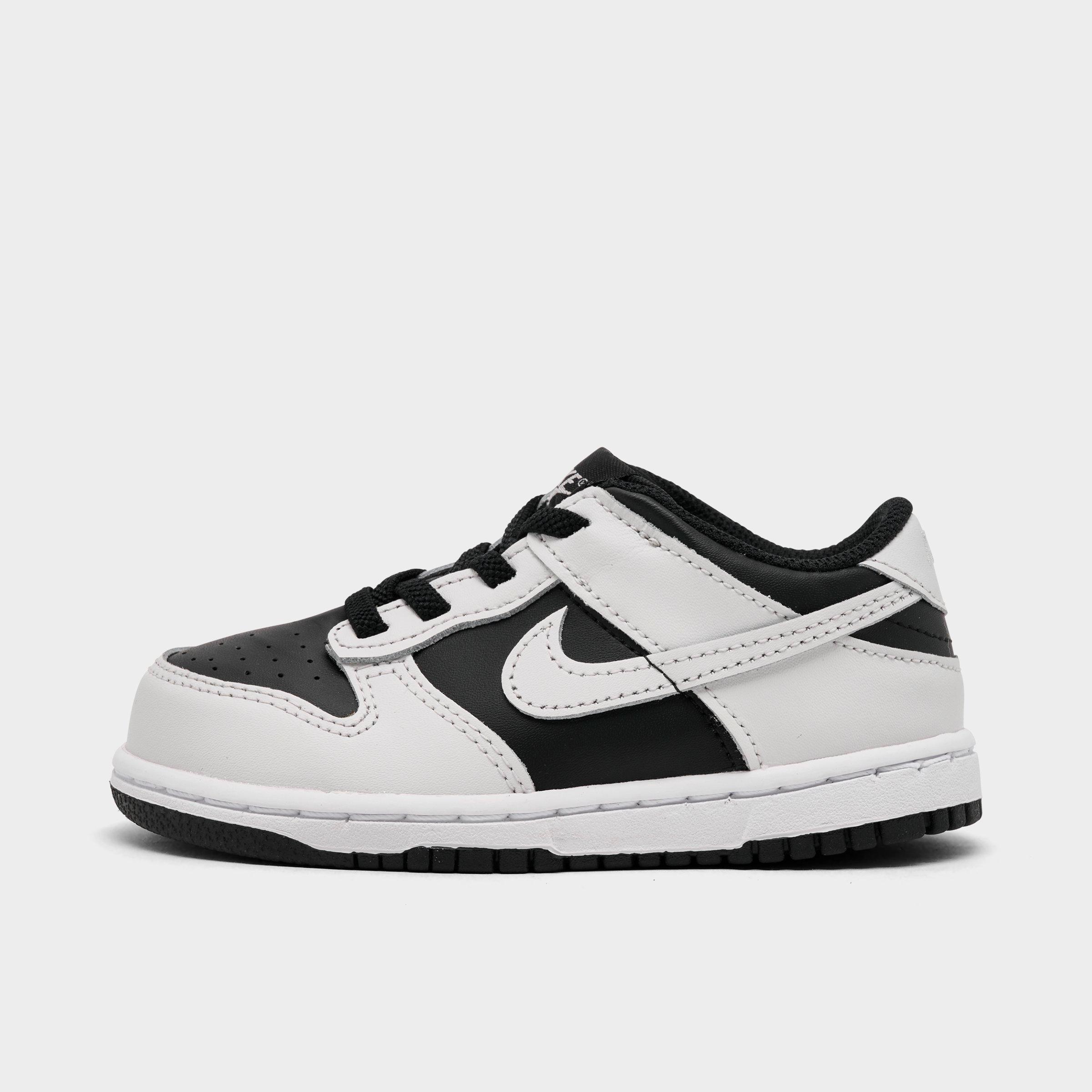 Click here for Nike Kids Toddler Dunk Low Casual Shoes in Black/P... prices