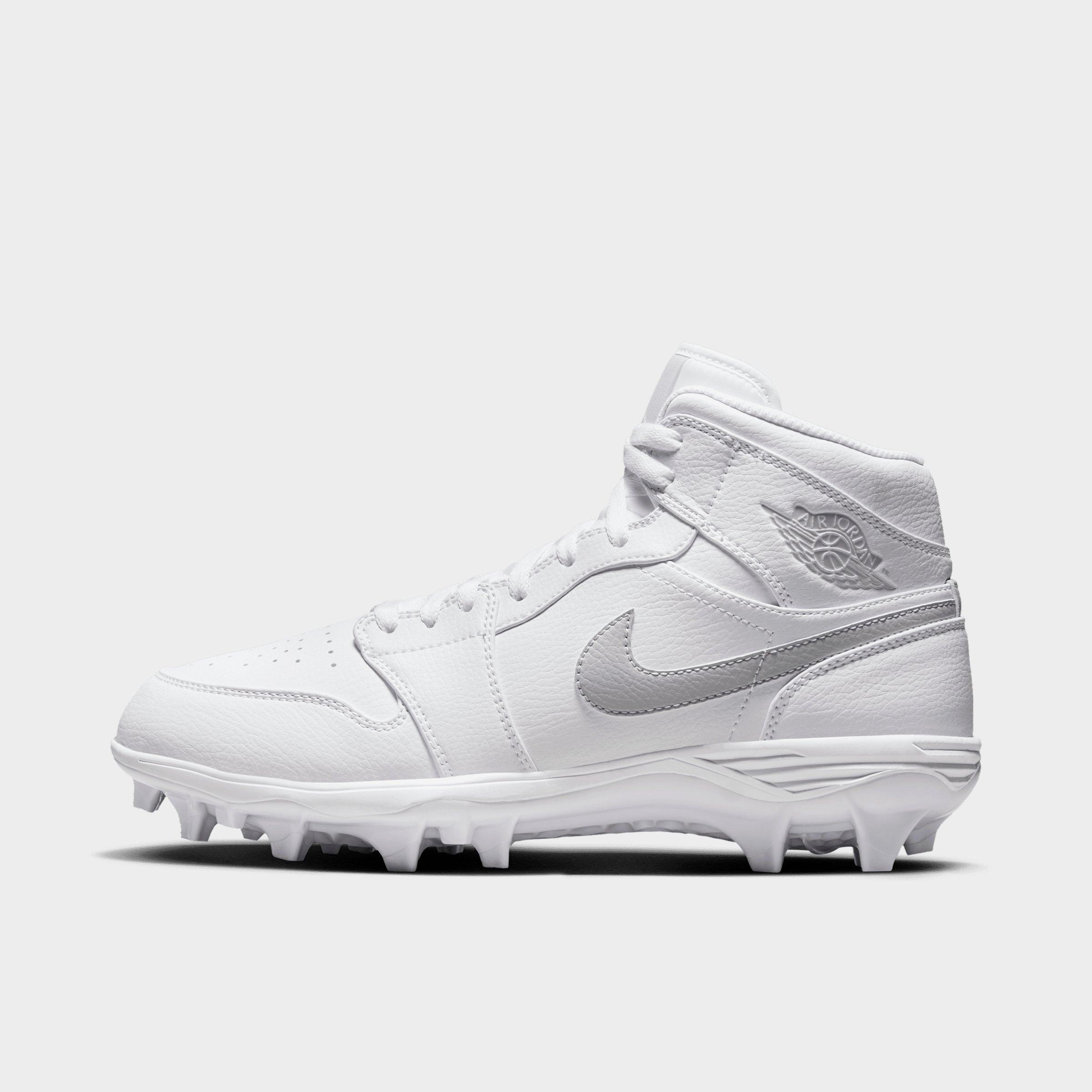 Click here for Jordan Mens 1 Mid TD Football Cleats in White/Grey... prices