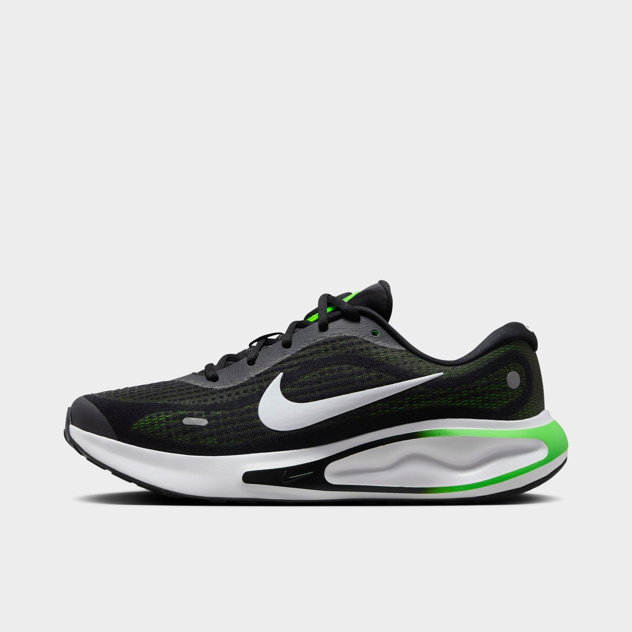 Click here for Nike Mens Journey Run Running Shoes in Black/Green... prices