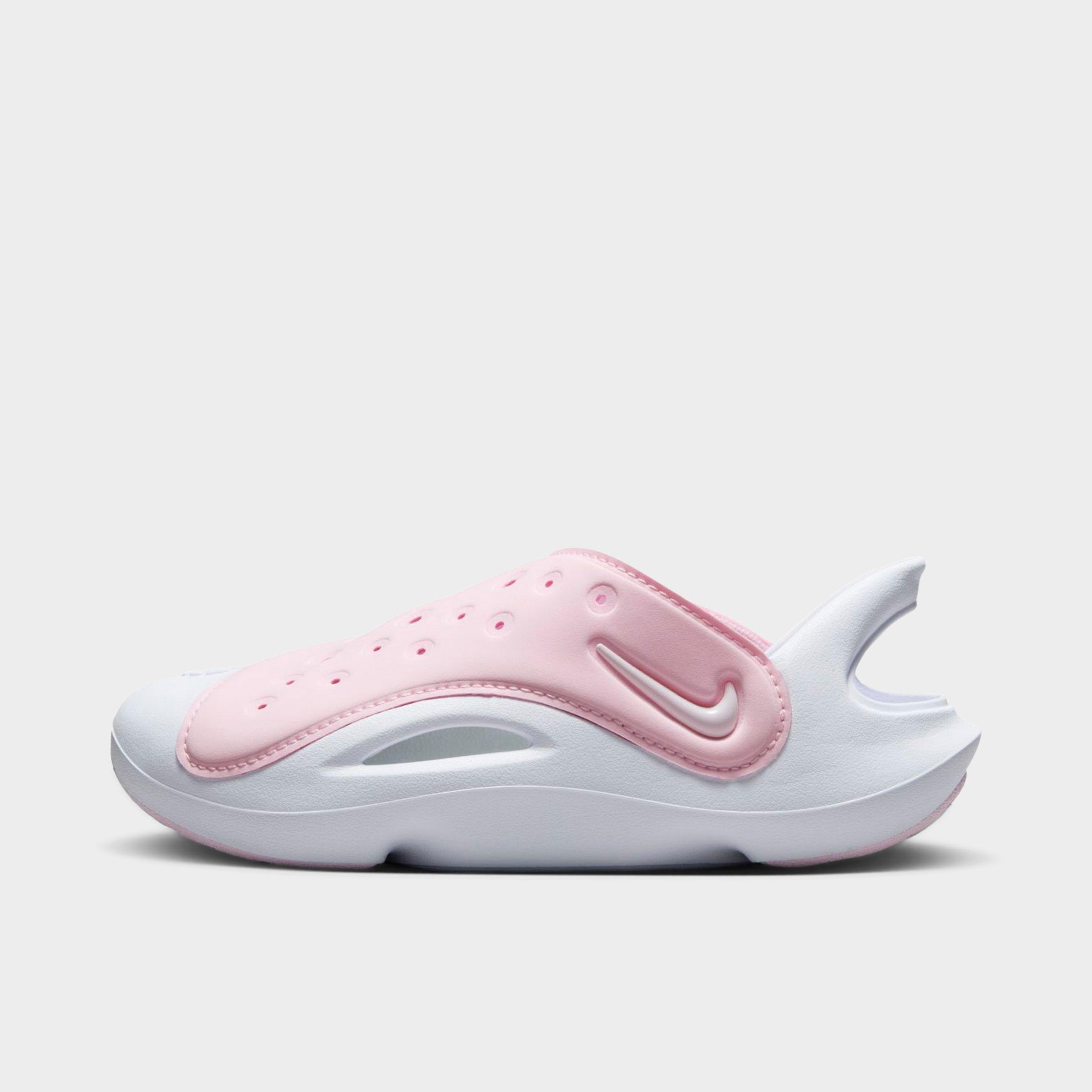 Click here for Nike Little Kids Aqua Swoosh Sandals in Pink Foam/... prices