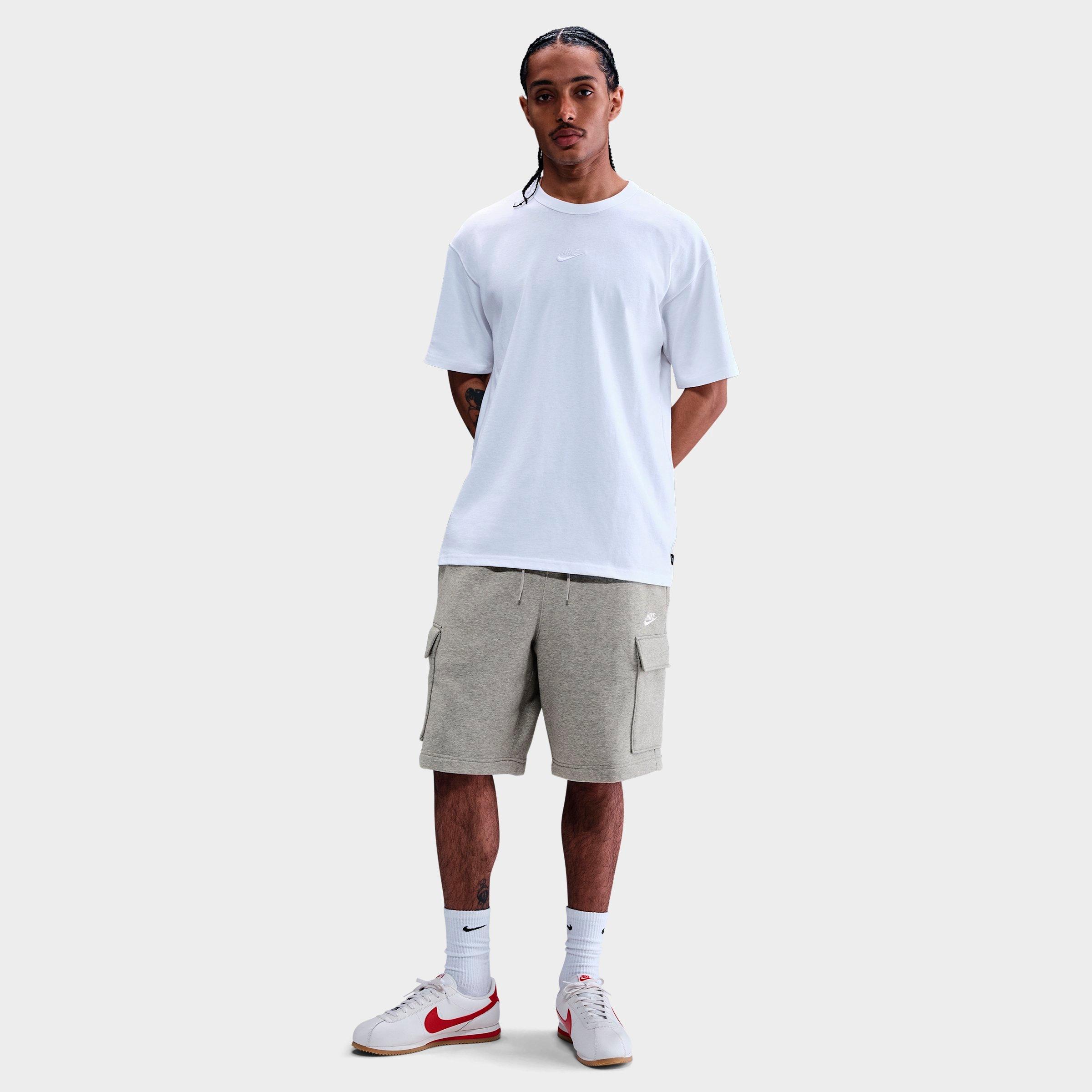 Click here for Nike Mens Club Fleece Cargo Shorts in Dark Grey He... prices