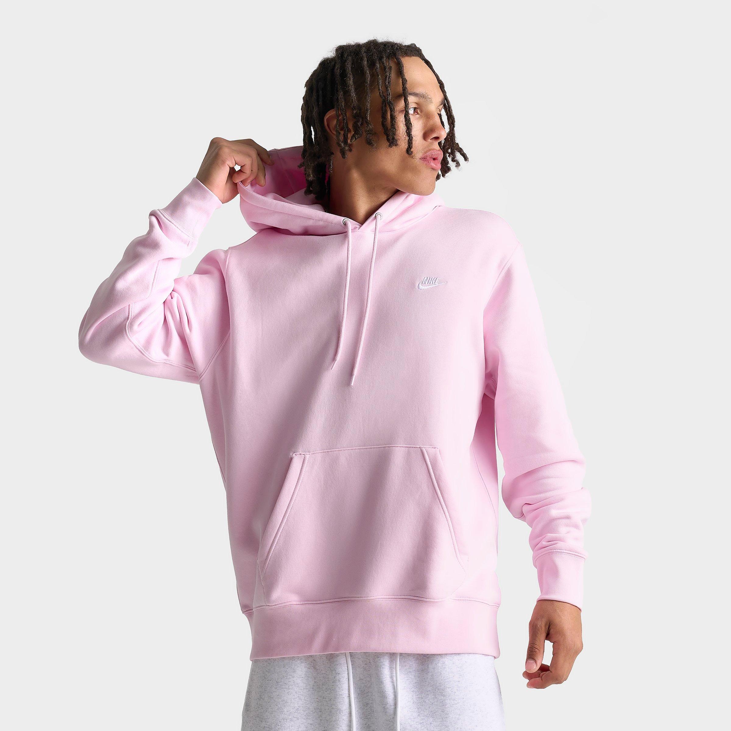 Click here for Nike Club Mens Pullover Fleece Logo Hoodie - Pink... prices