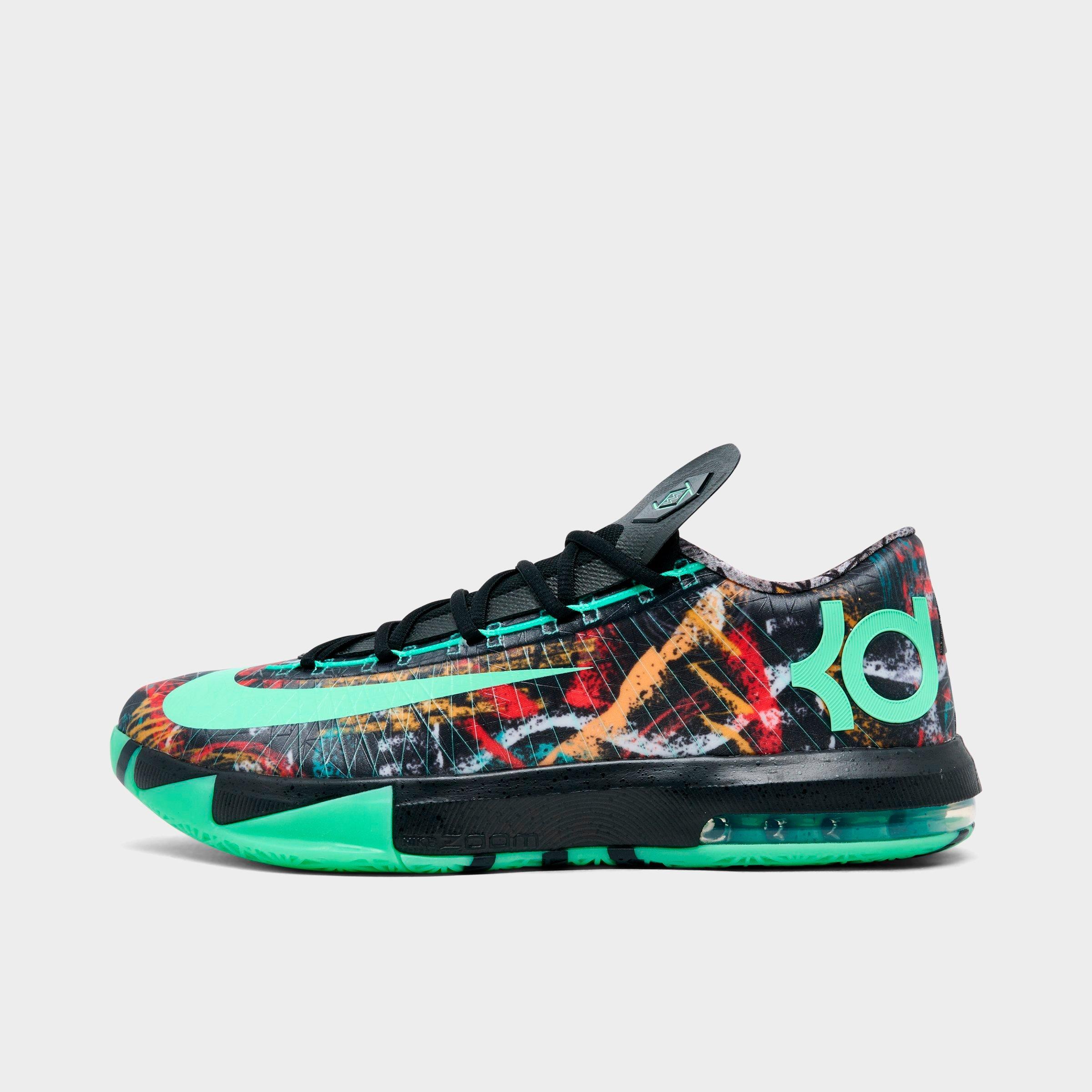 Click here for Nike Mens KD 6 Basketball Shoes in Green Glow/Blac... prices