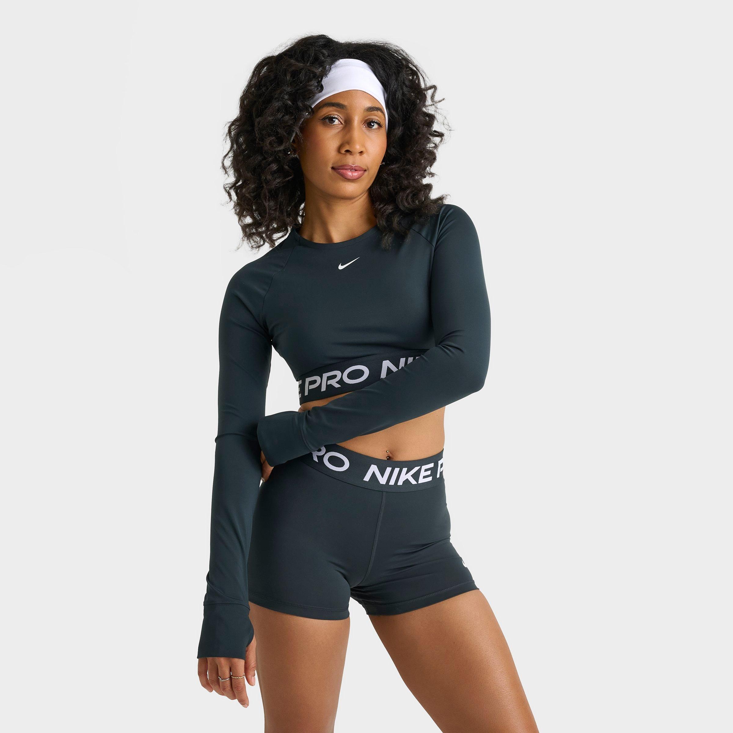Click here for Nike Womens Pro 365 Dri-FIT Cropped Long-Sleeve T-... prices