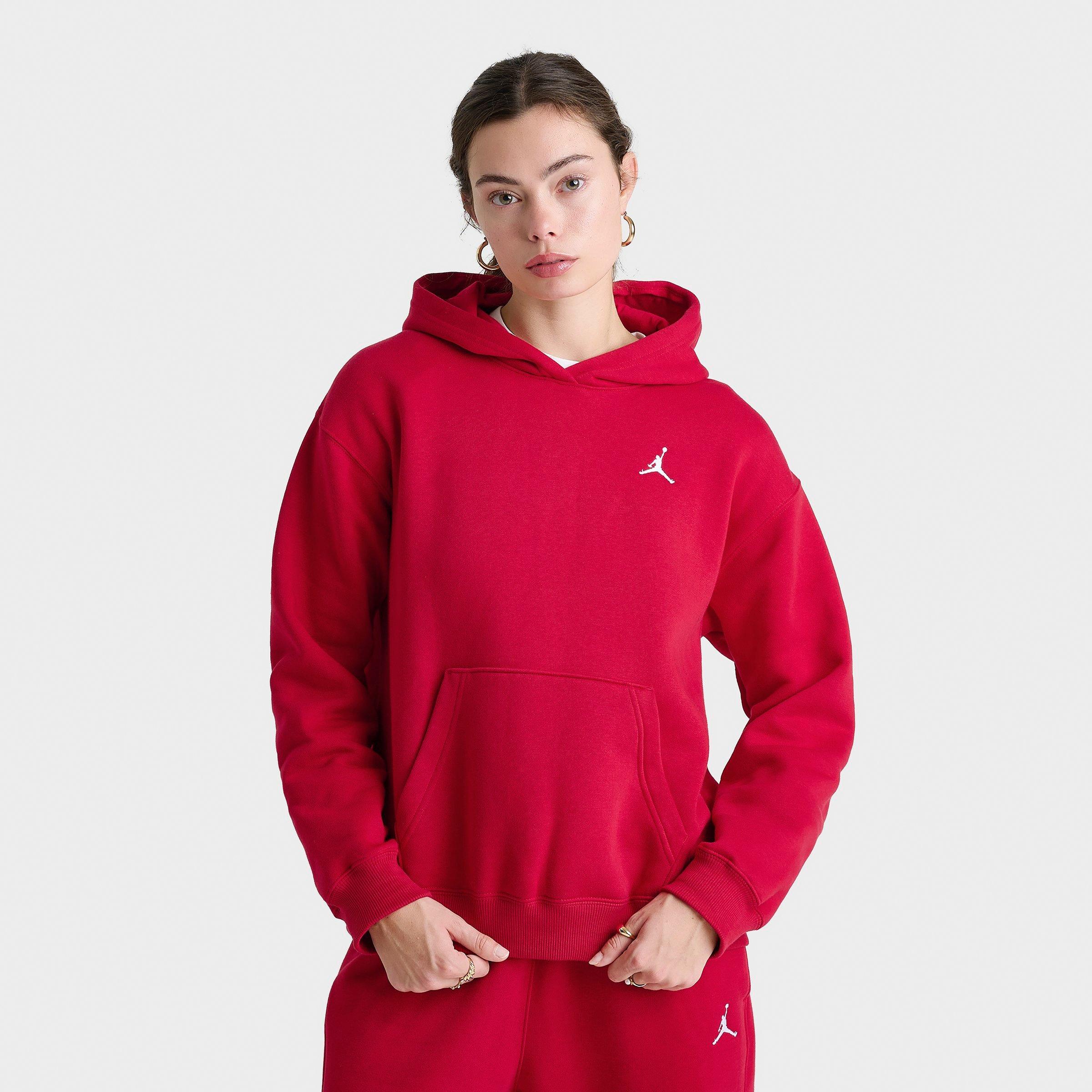 Click here for Jordan Womens Brooklyn Fleece Hoodie in Gym Red/Wh... prices