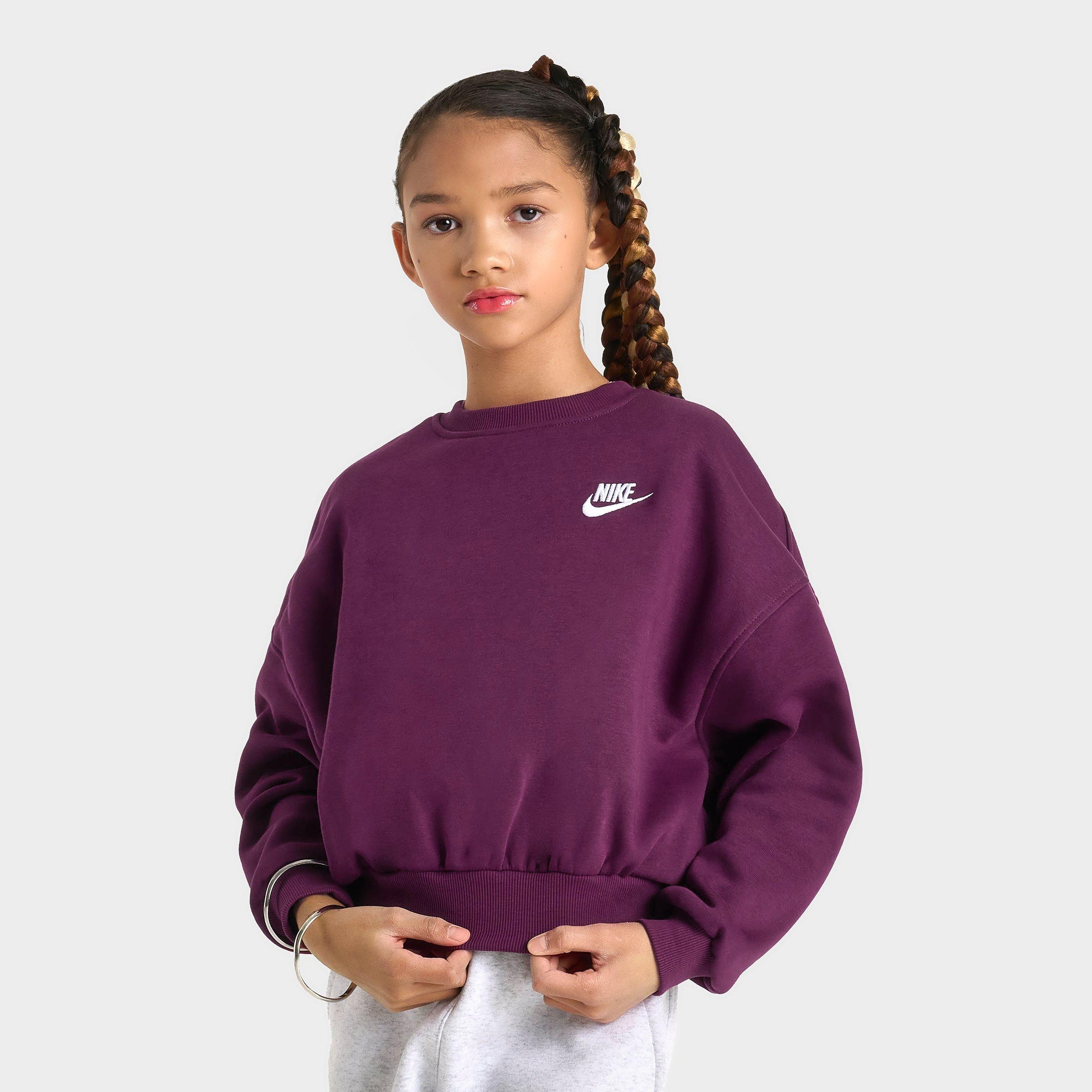 Click here for Nike Girls Sportswear Club Fleece Boxy Crewneck Sw... prices