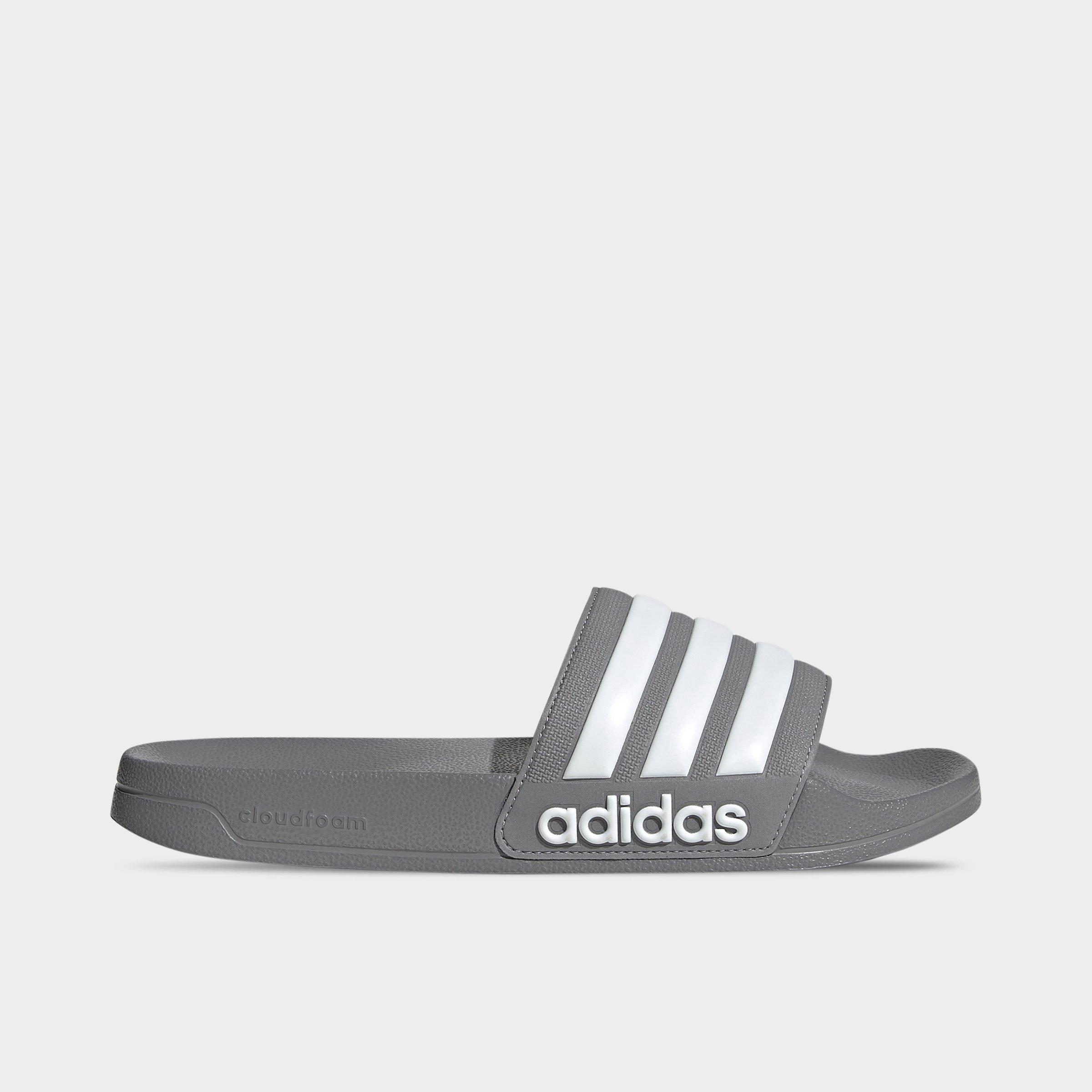 Click here for adidas Mens adilette Shower Slide Sandals in Grey/... prices