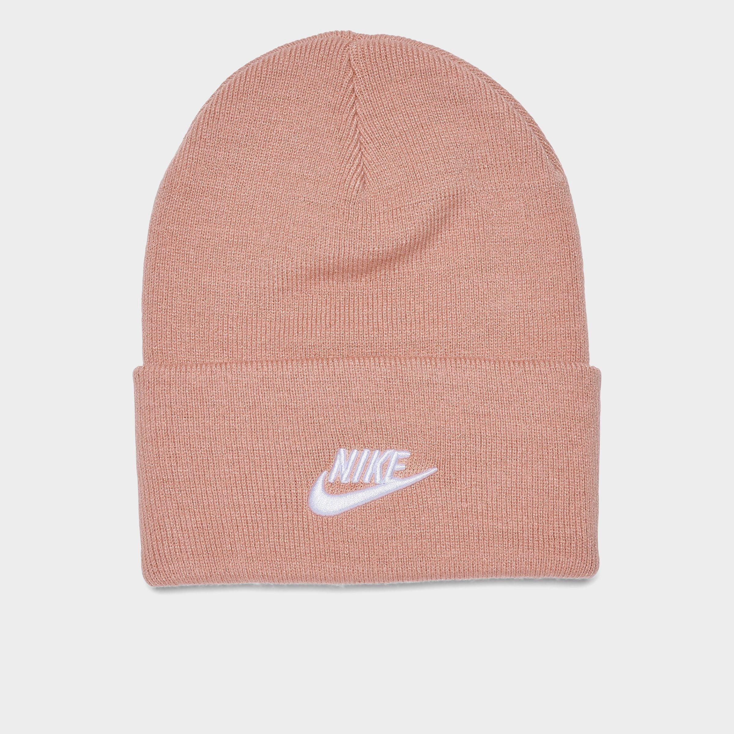 Click here for Nike Peak Futura Beanie Hat in Rose Gold/White prices
