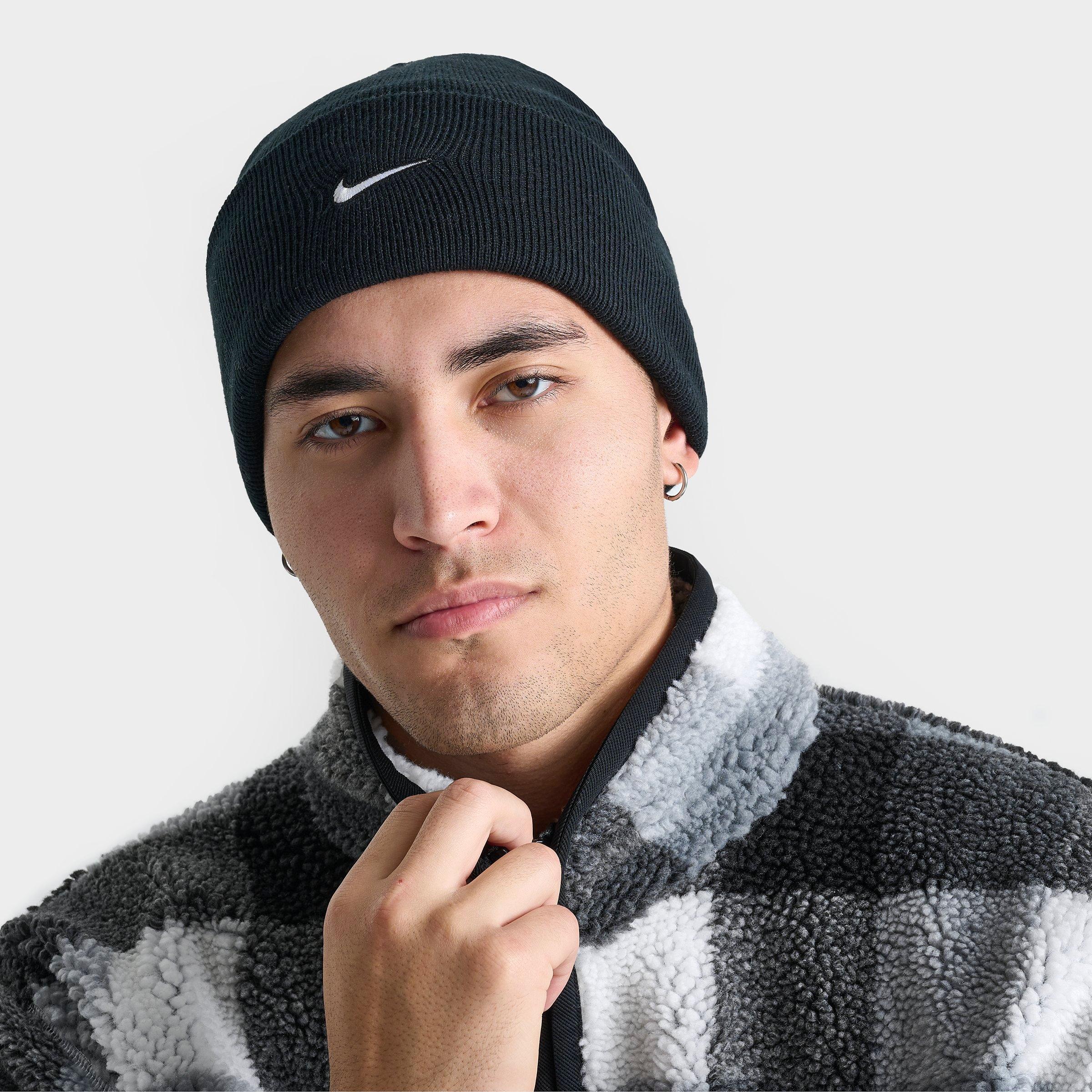 Click here for Nike Peak Swoosh Beanie Hat in Black prices