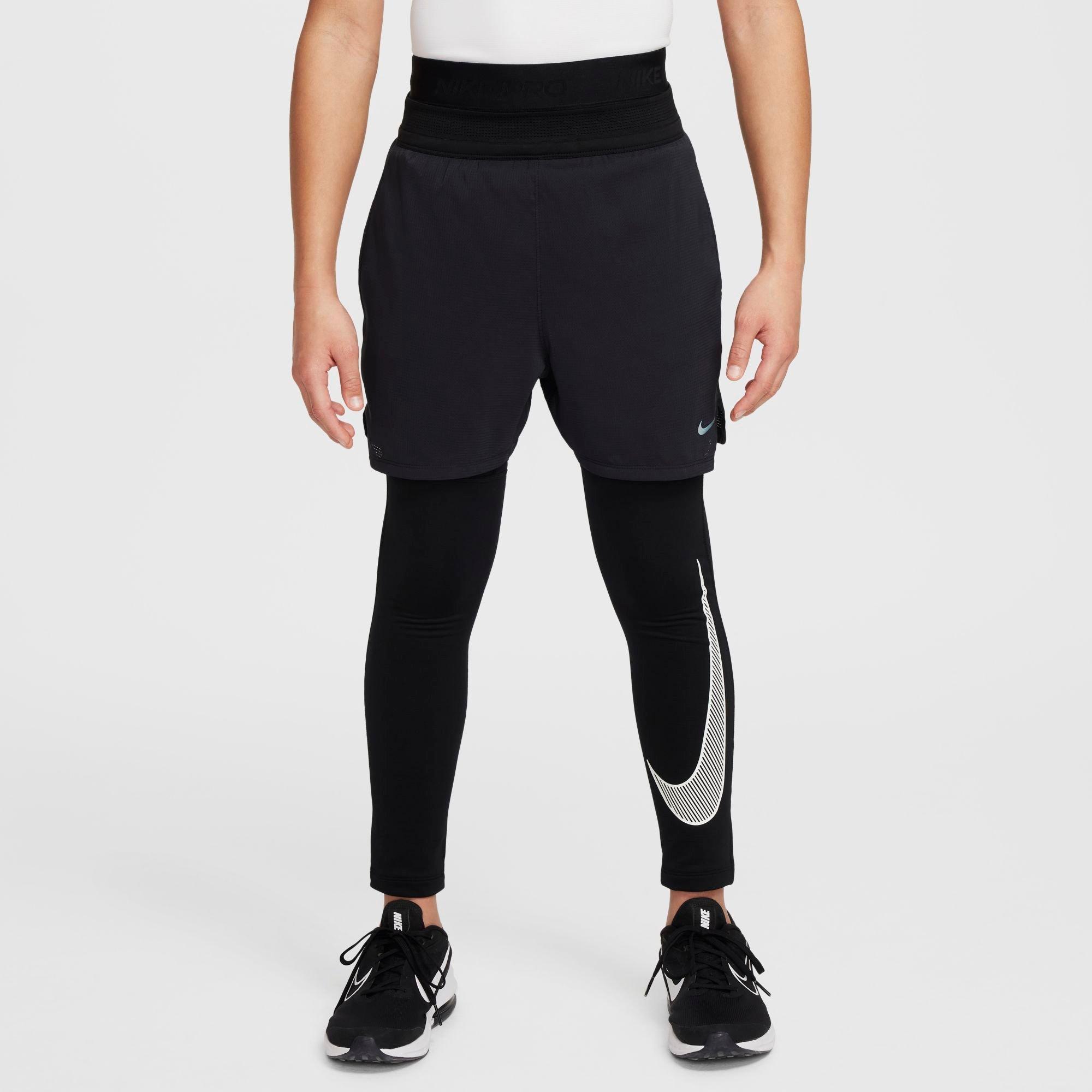 Click here for Nike Boys Big Kids Pro Warm Tights in Black/White... prices