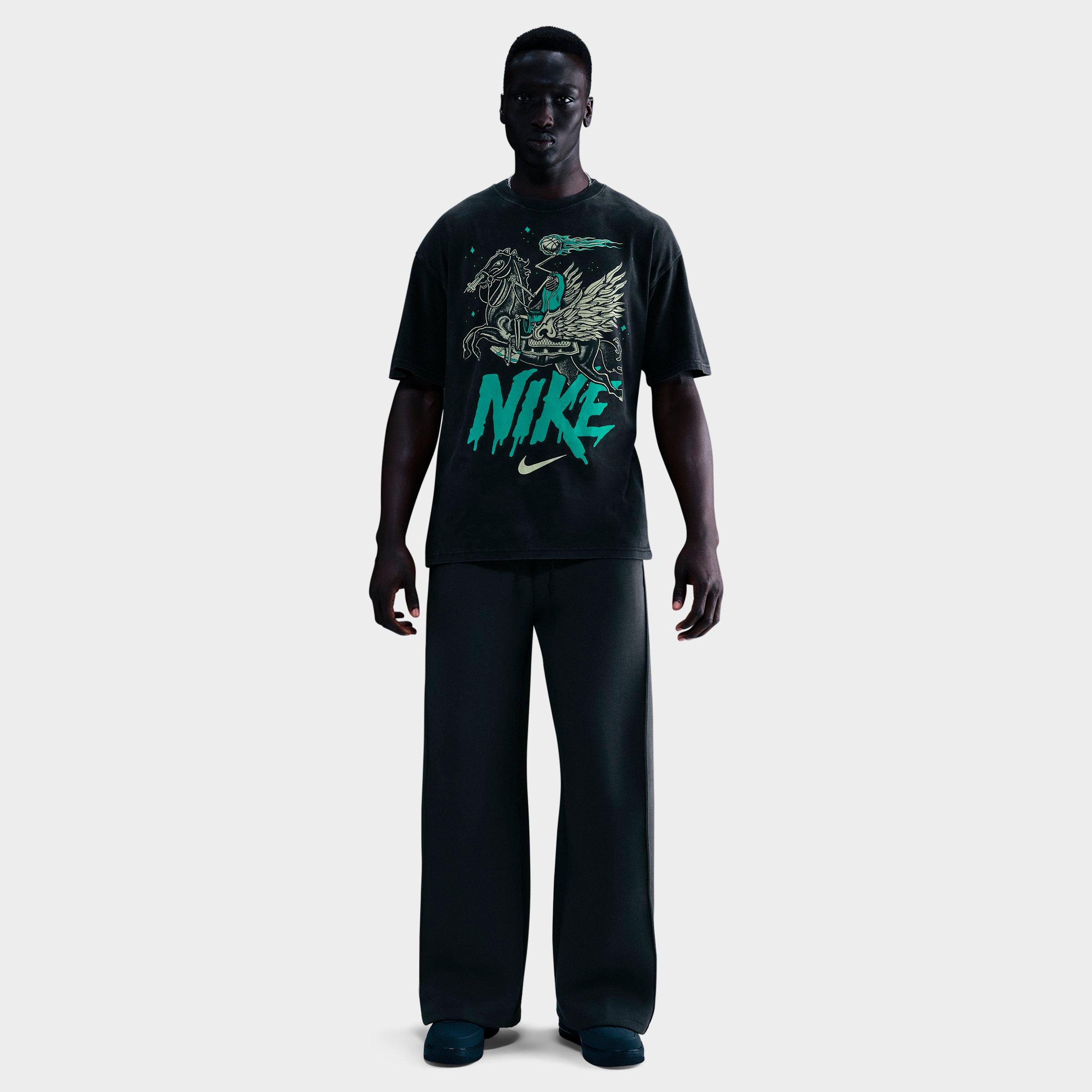 Click here for Nike Mens Max90 Basketball T-Shirt in Black/Bleach... prices