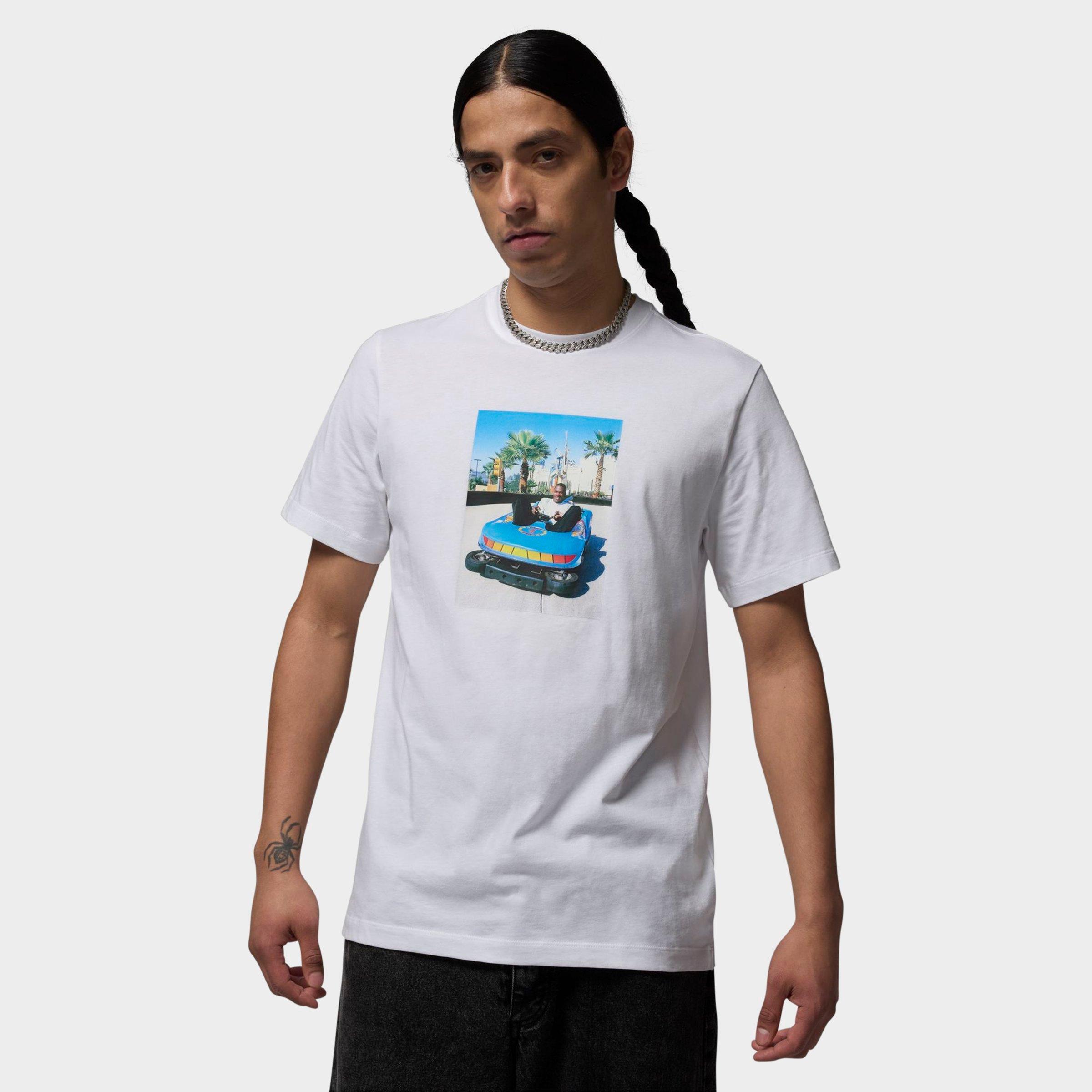 Click here for Jordan Mens Brand Joyride T-Shirt in White/Black S... prices