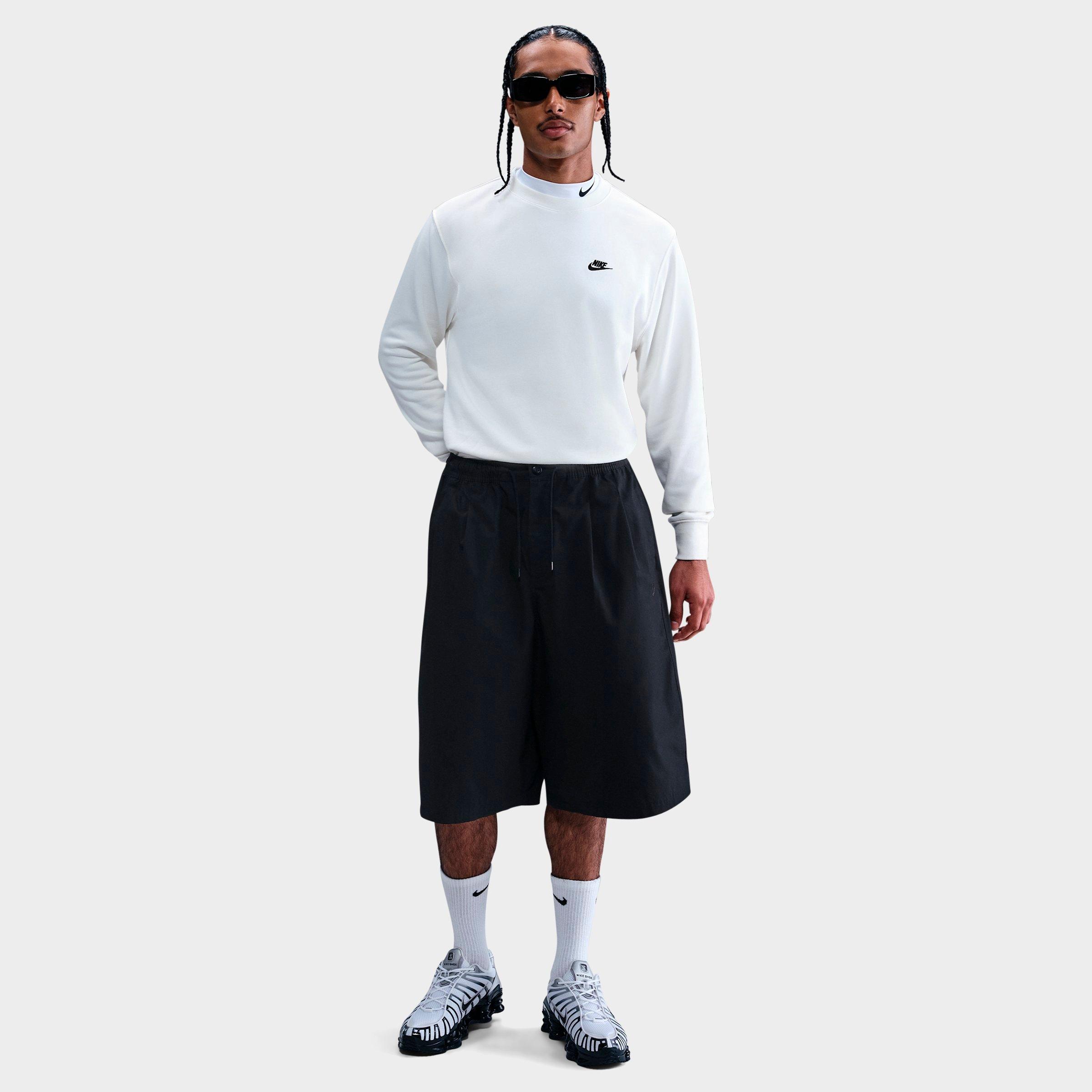 Click here for Nike Mens Club Oversized Woven Shorts in Black Siz... prices