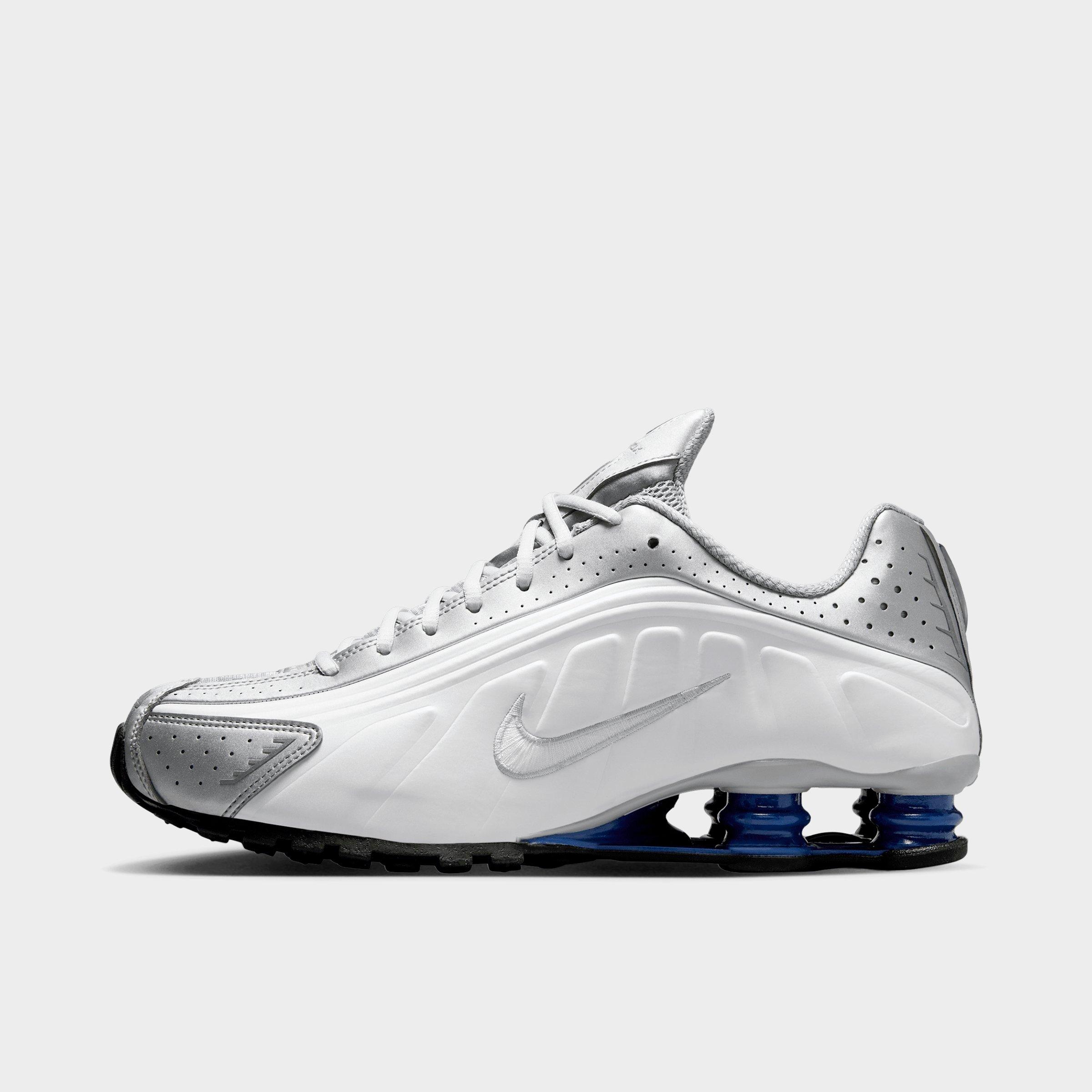 Click here for Nike Mens Shox R4 Casual Shoes in White/Metallic S... prices