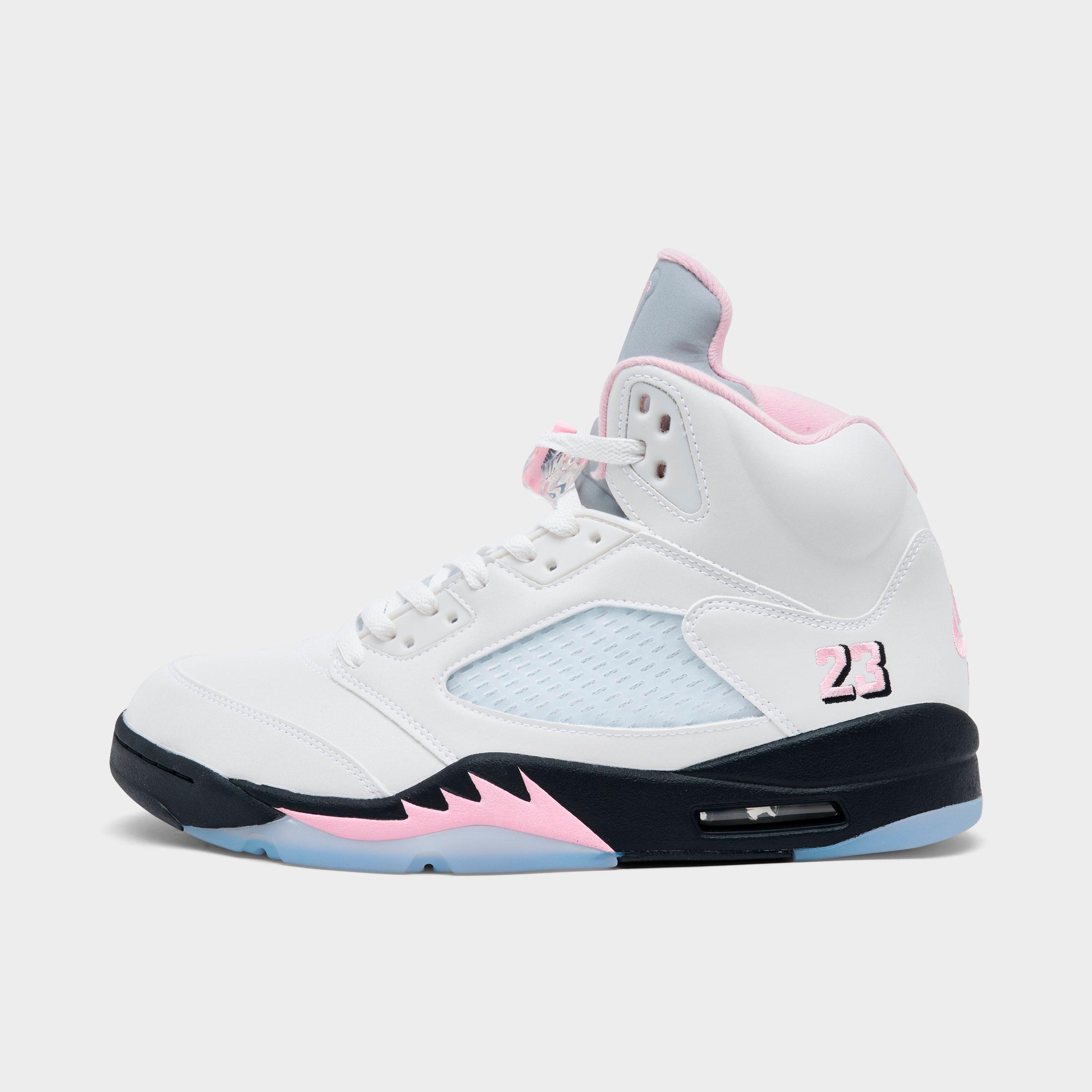 Click here for Jordan Mens Air Retro 5 Basketball Shoes in White/... prices