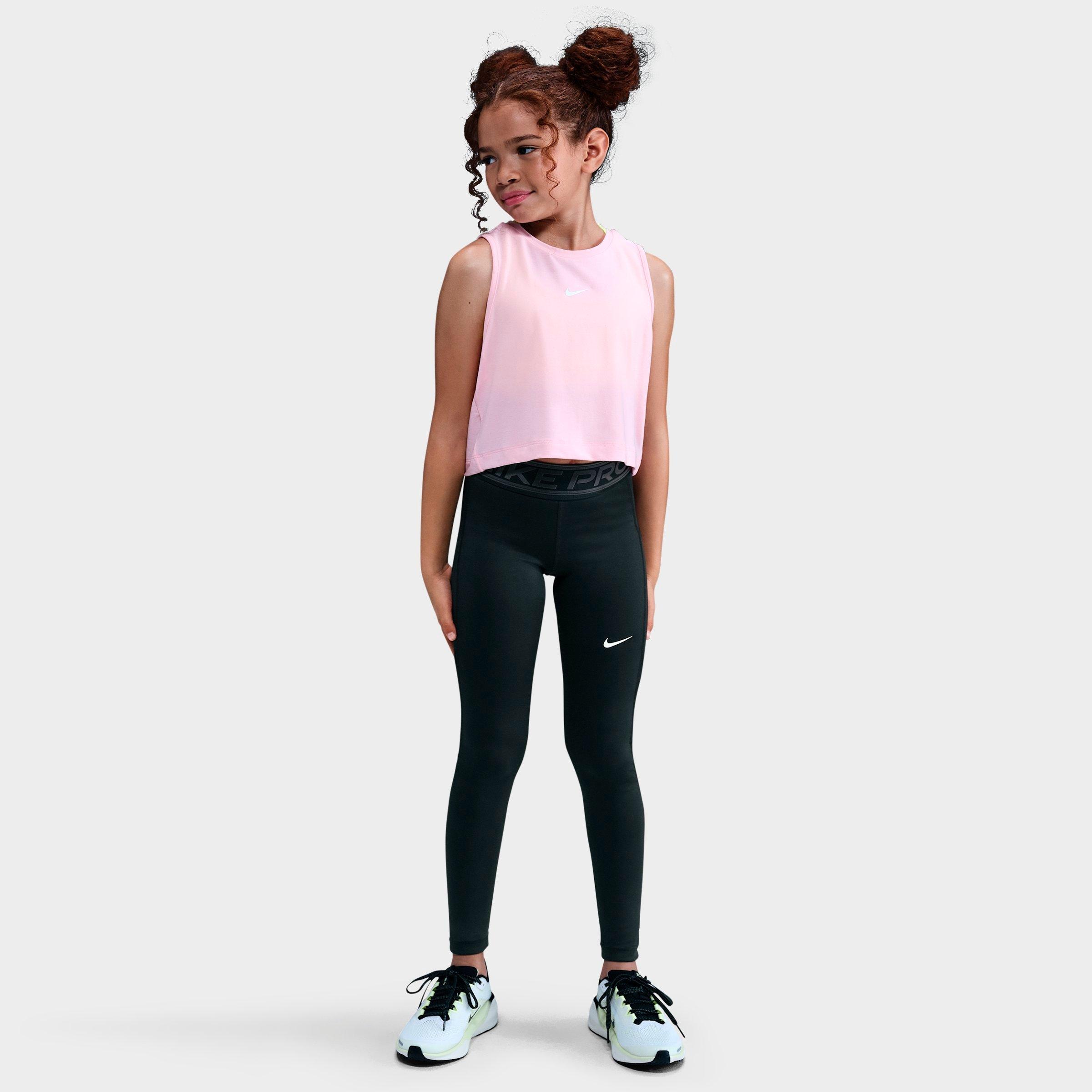 Click here for Nike Girls Big Kids Pro Dri-FIT Mid-Rise Leggings... prices