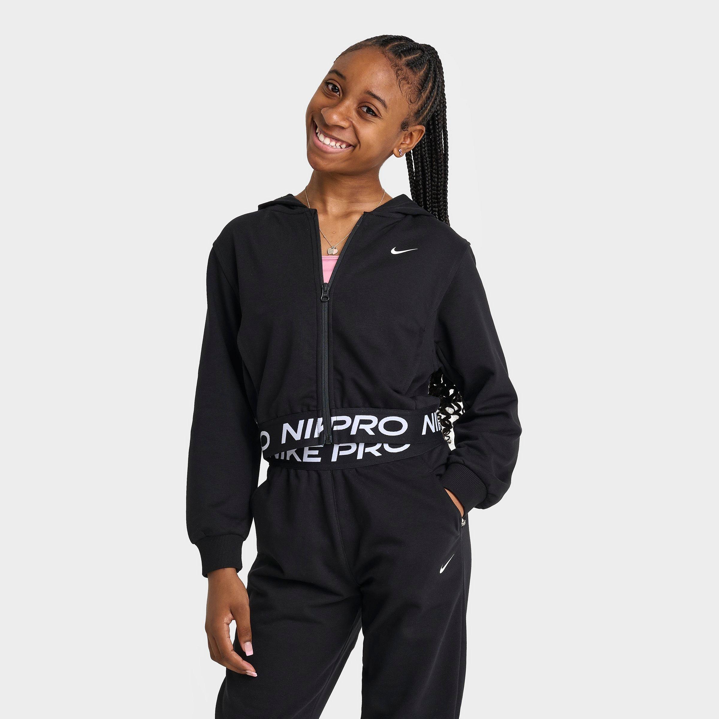 Click here for Nike Girls Big Kids Pro Fleece Dri-FIT Full-Zip Ho... prices