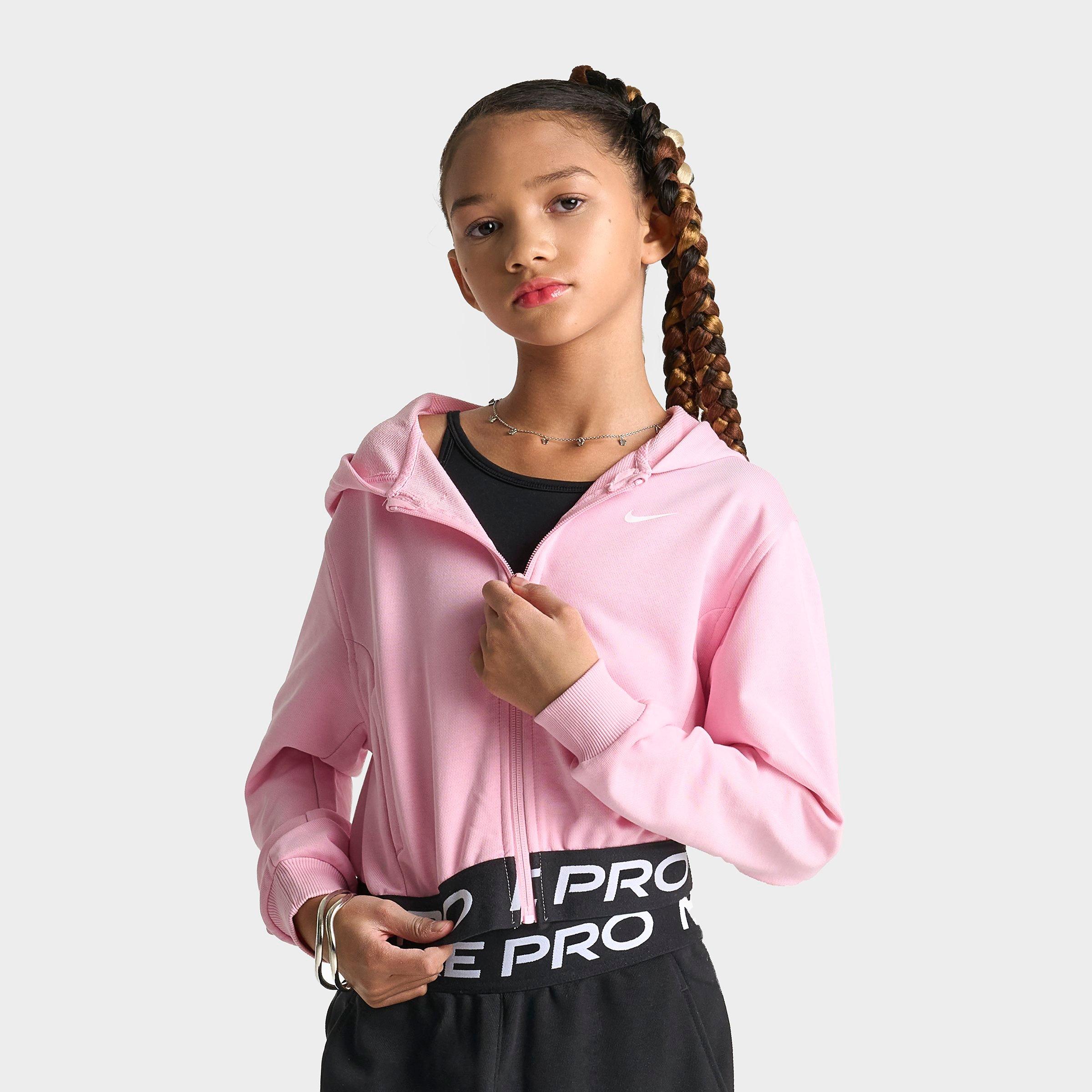 Click here for Nike Girls Big Kids Pro Fleece Dri-FIT Full-Zip Ho... prices