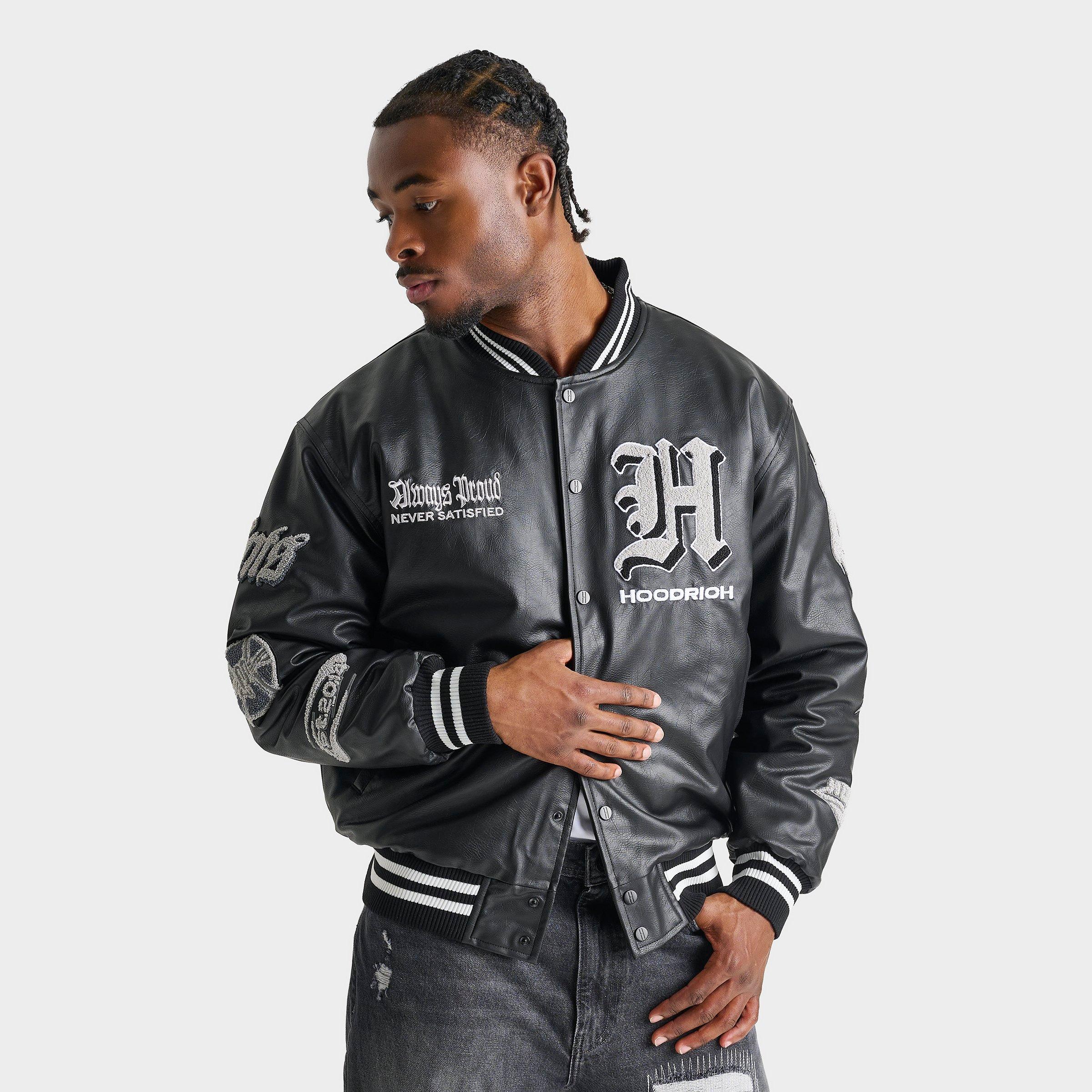 Click here for Hoodrich Mens Chroma PU Leather Jacket in Black Si... prices