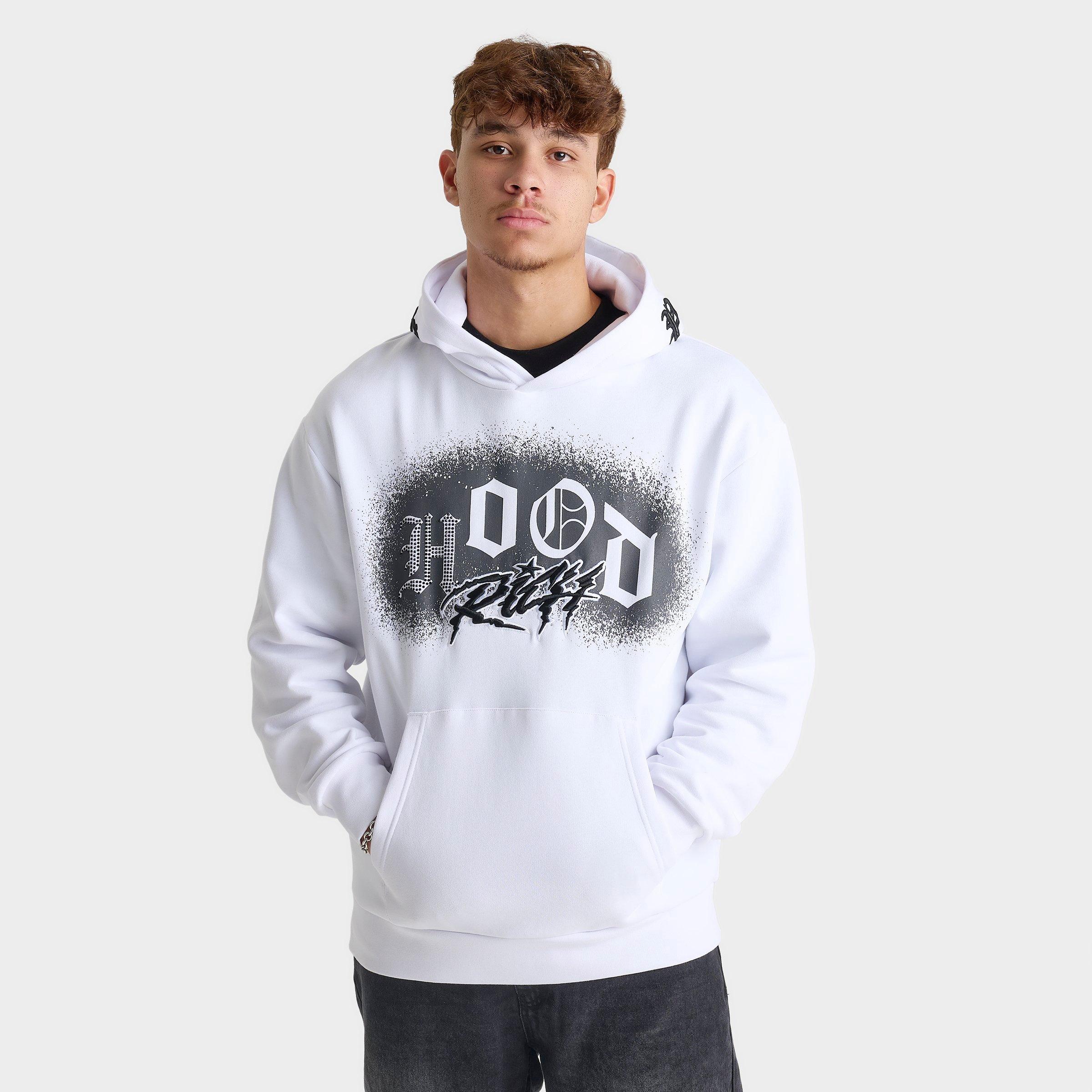Click here for Hoodrich Mens Iron Oversized Hoodie in White/Black... prices
