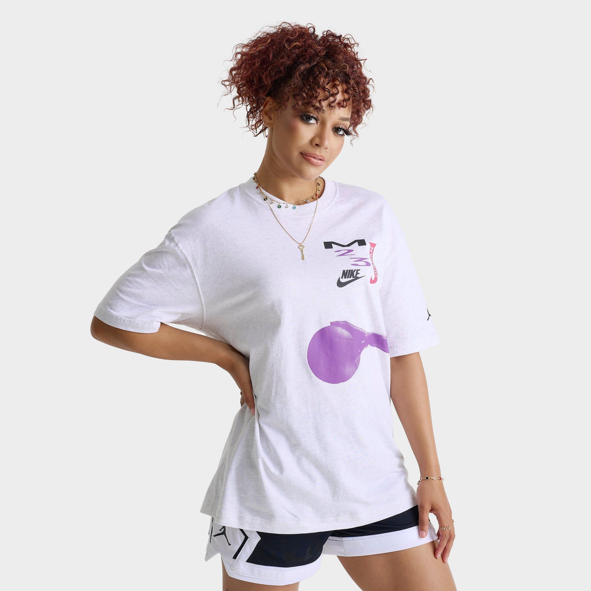 Click here for Jordan Womens Flight Oversized Graphic T-Shirt in... prices