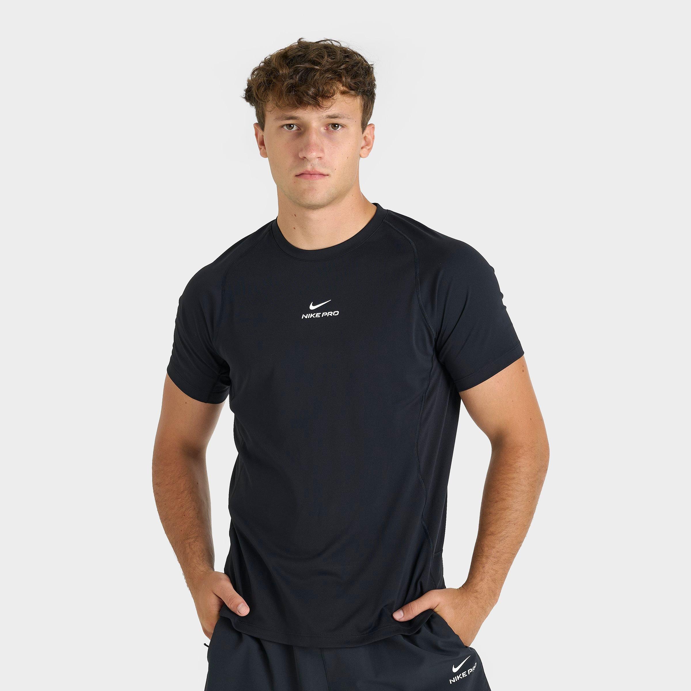 Nike Mens Pro Training Dri-Fit Short-Sleeve T-Shirt - Black/White