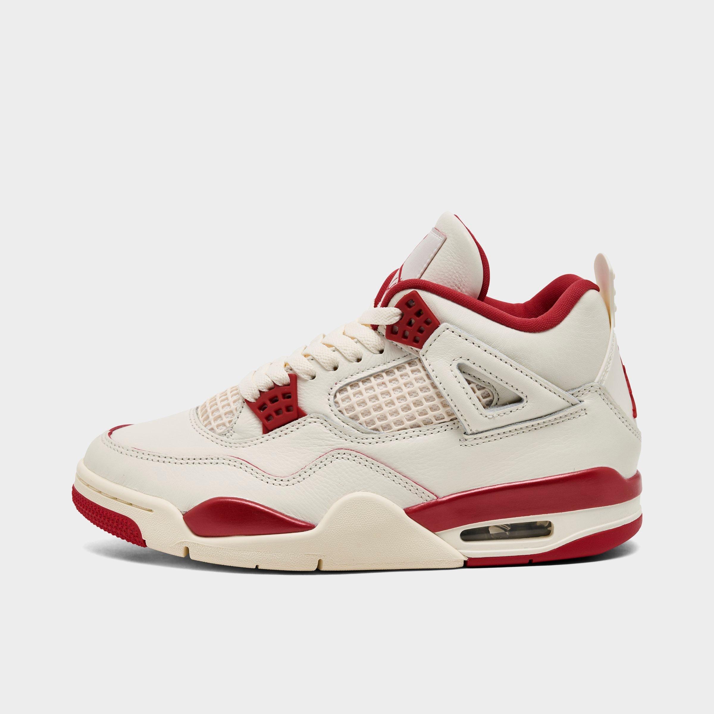 Click here for Jordan Womens Air Retro 4 Casual Shoes in Pale Ivo... prices